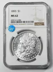 Collectors Corner - 1893 $1 MS62 NGC - #69028174