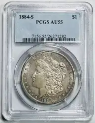 Collectors Corner - 1884-S $1 AU55 PCGS - #70204133