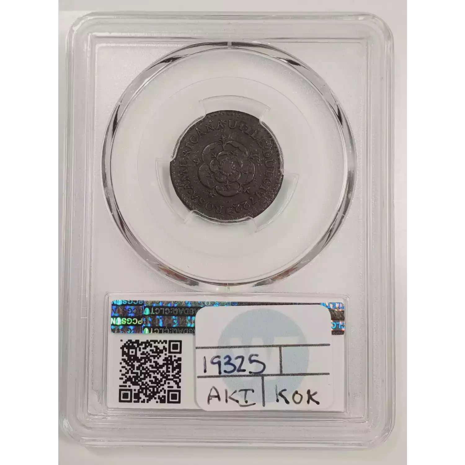 1722 Colonial Rosa Americana Halfpenny PCGS XF-40 Rosa Amer DEI GRATIA ...