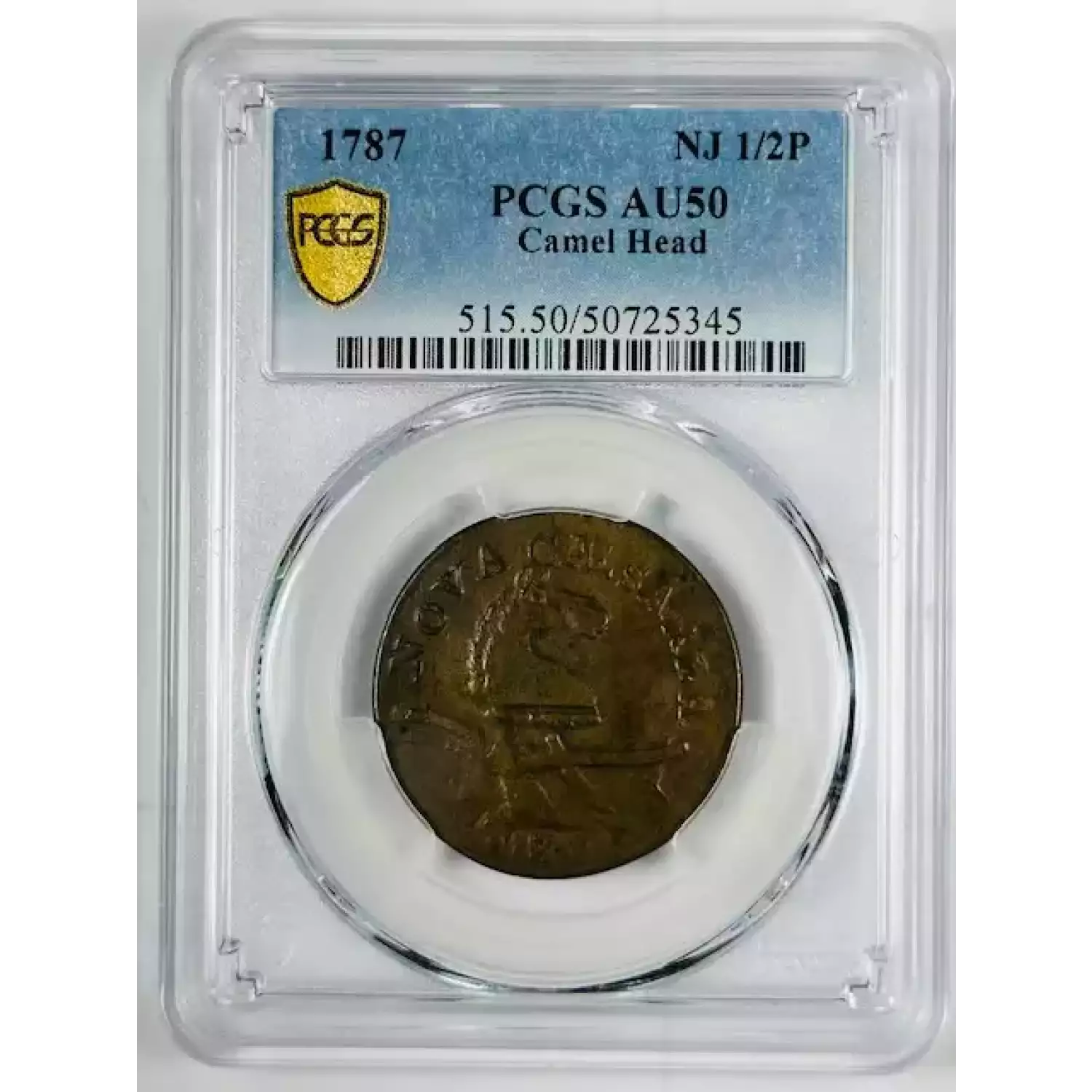 1787 Post Colonial Issues New Jersey Coppers - Copper PCGS AU-50 BN ...