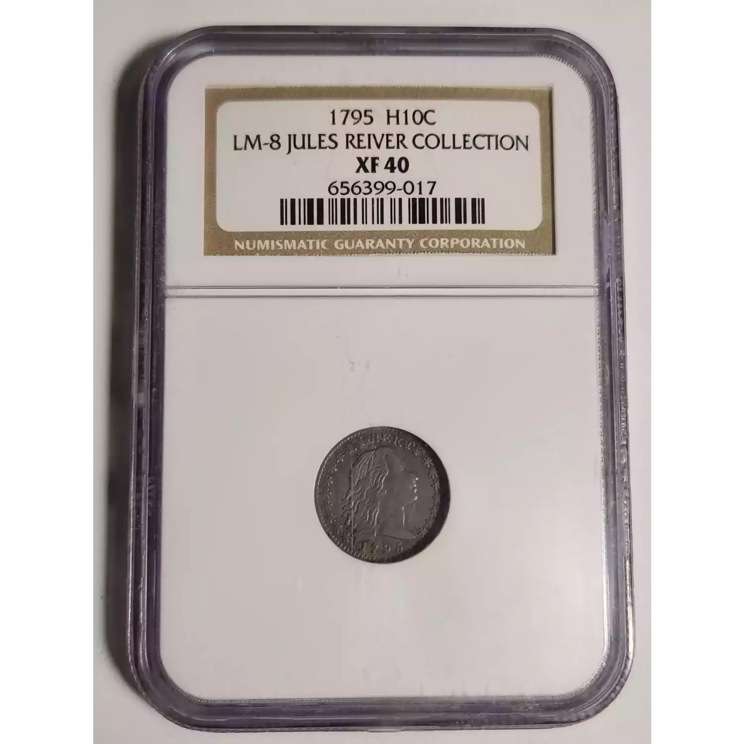 1795 Half Dimes Flowing Hair NGC XF-40 LM-8 - JULES REIVER COLLECTION - Bob Paul Rare Coins