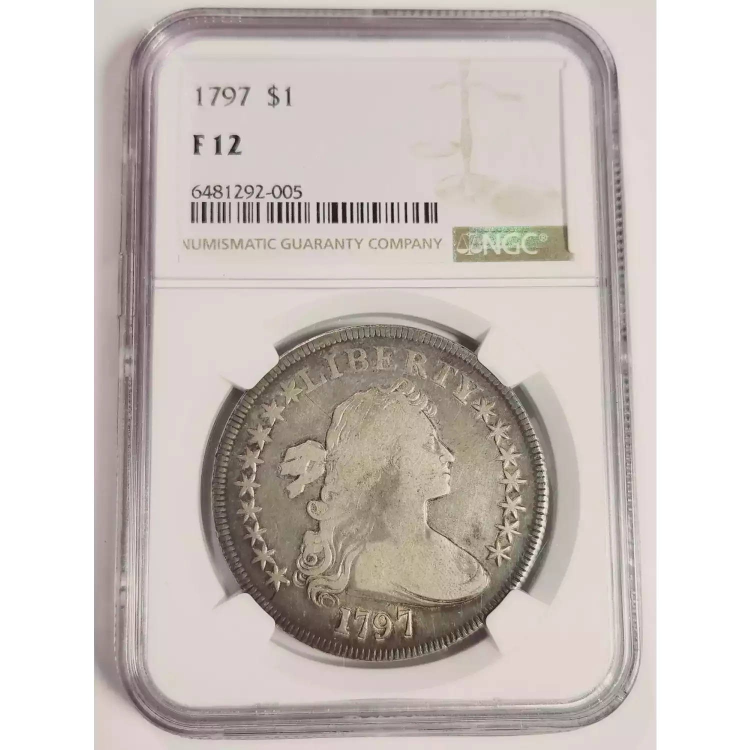 1797 Silver Dollars Draped Bust NGC F-12 - Bob Paul Rare Coins