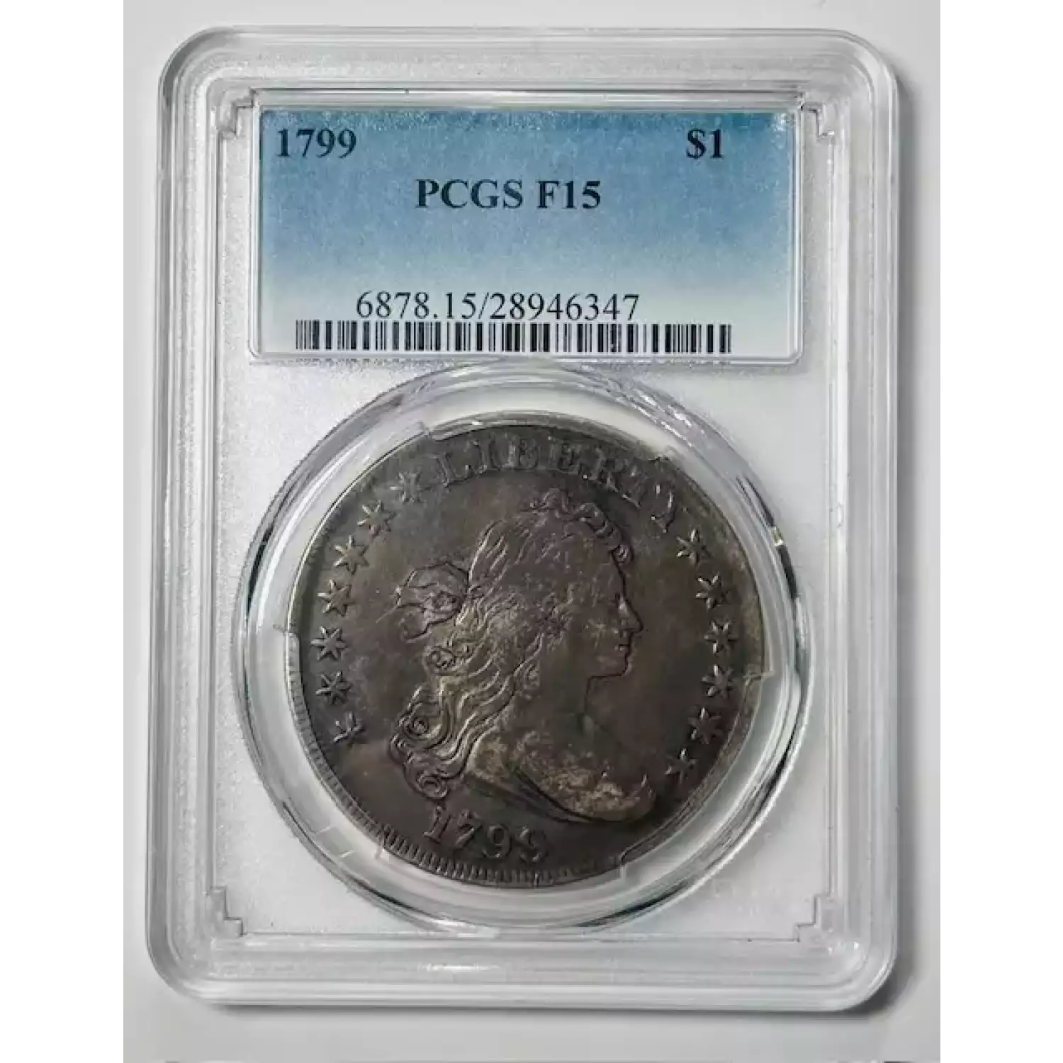 1799 Silver Dollars Draped Bust PCGS F-15 Nice Strike! - Bob Paul Rare Coins