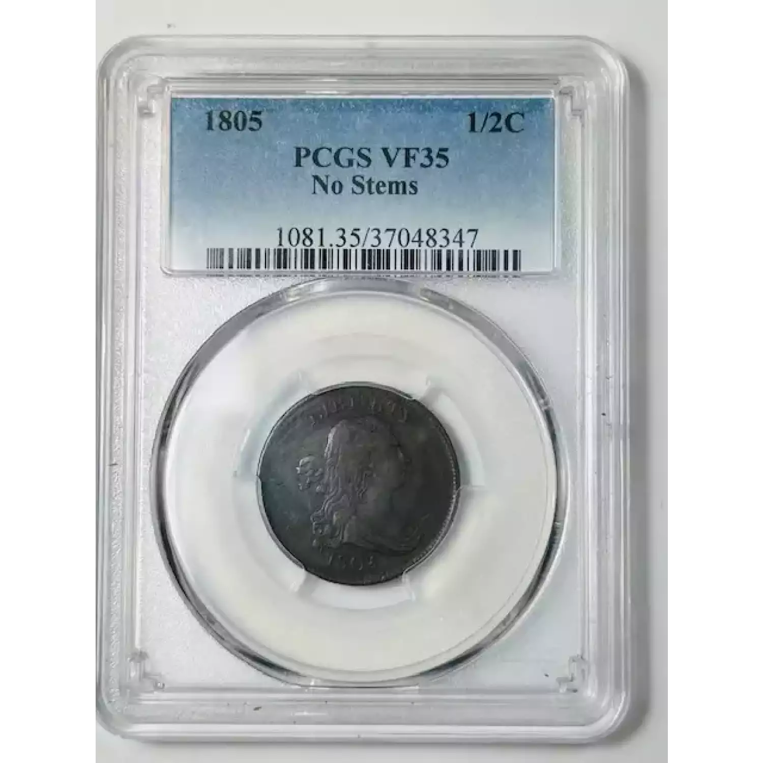 1805 Half Cents Draped Bust 1800 - 08 Copper PCGS VF-35 BN No Stems - Bob Paul Rare Coins