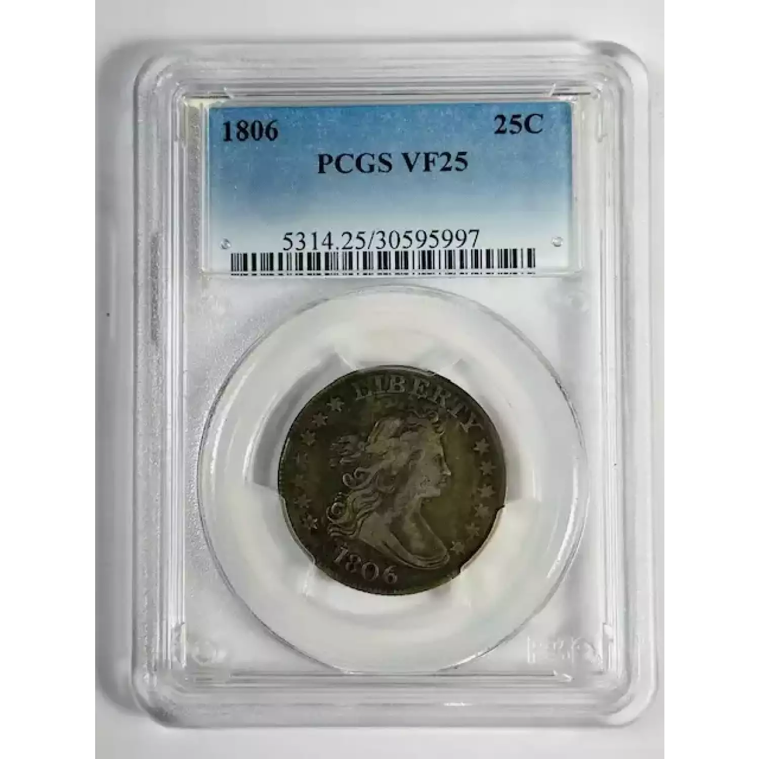 1806 Quarter Dollars Draped Bust PCGS VF-25 - Bob Paul Rare Coins