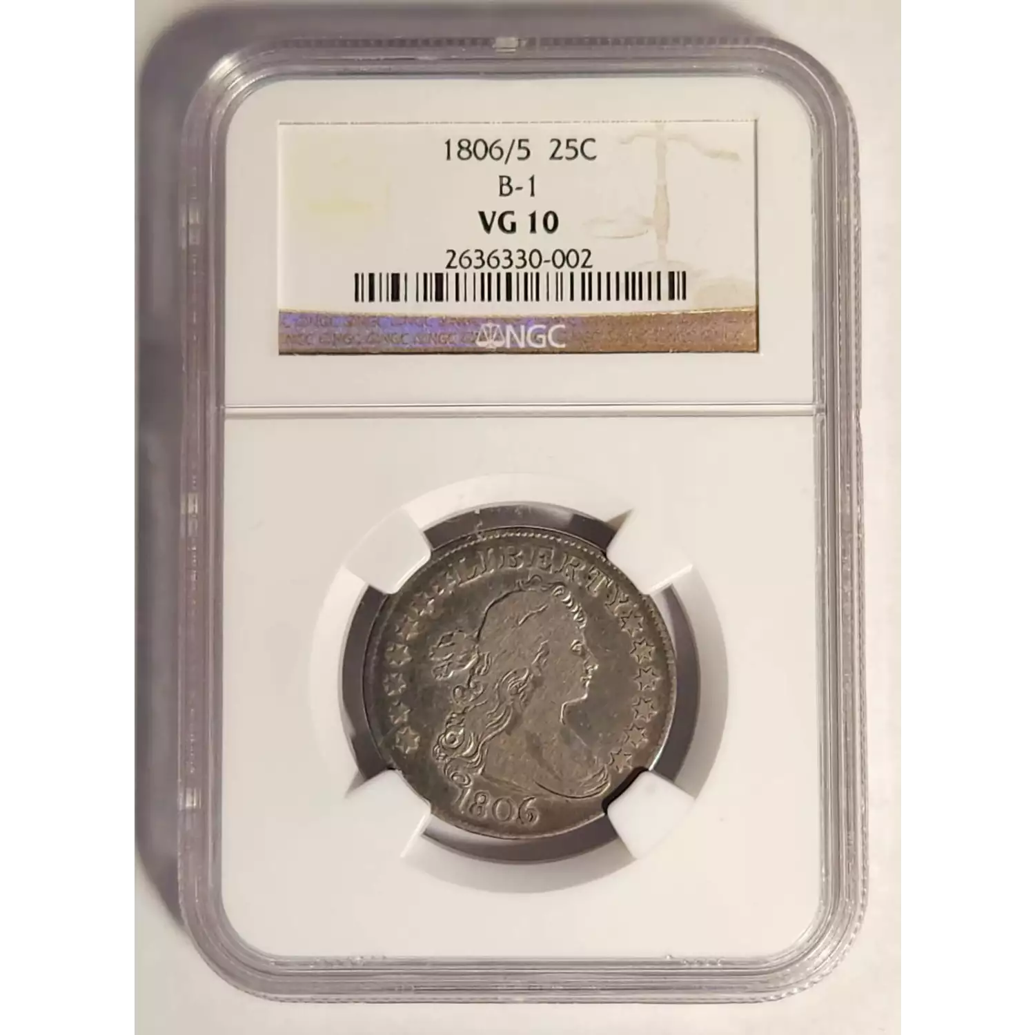 1806/5 Quarter Dollars Draped Bust NGC VG-10 /5 B-1 - Bob Paul Rare Coins
