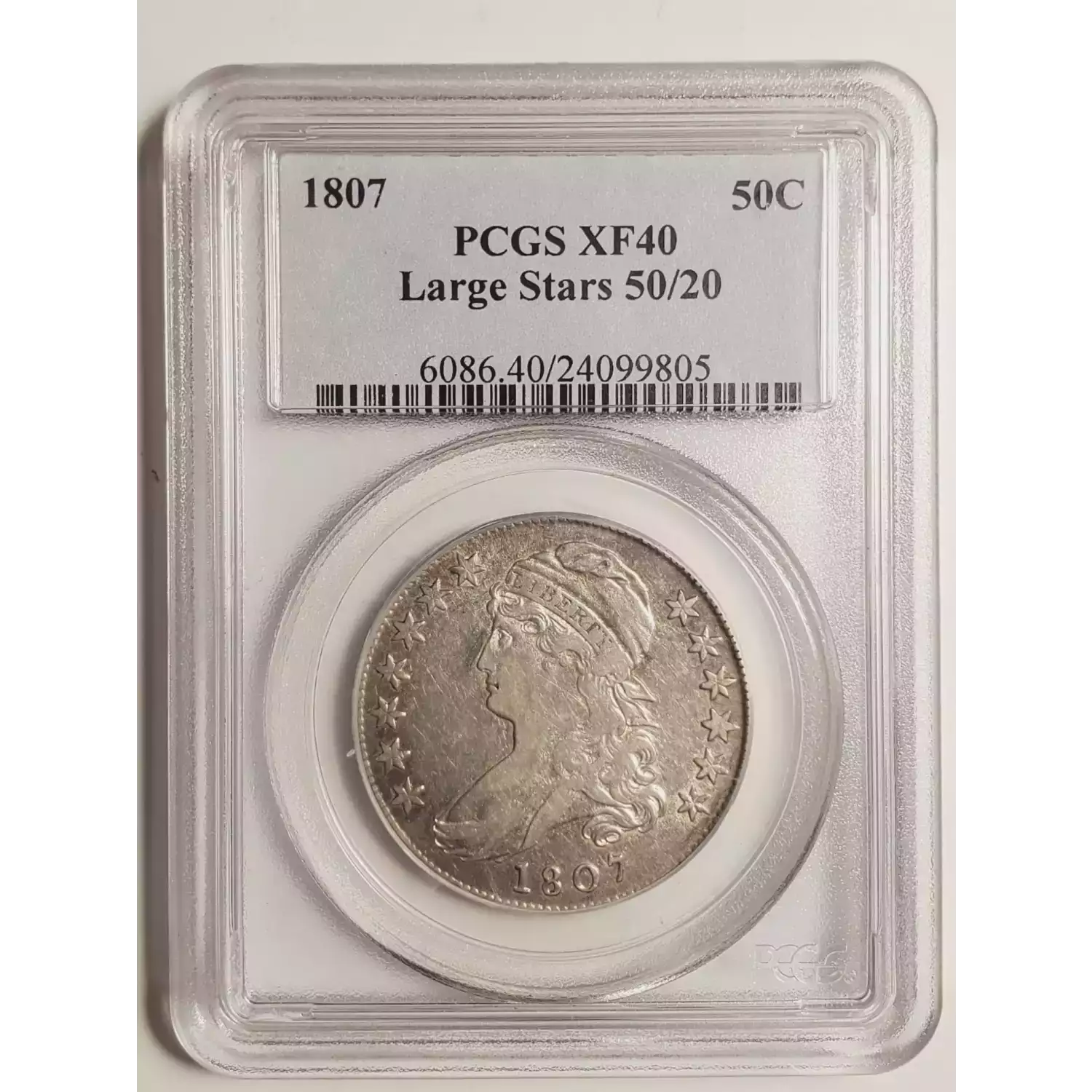 1807 Capped Bust Half Dollars PCGS XF-40 Large Stars 50/20 - Bob Paul ...