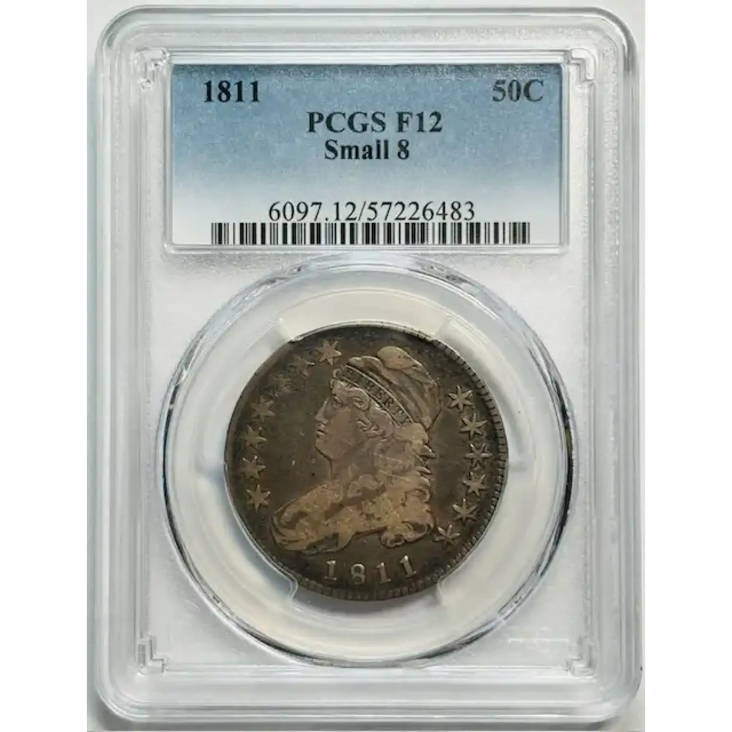1811 Capped Bust Half Dollars PCGS F-12 Small 8 - Bob Paul Rare Coins