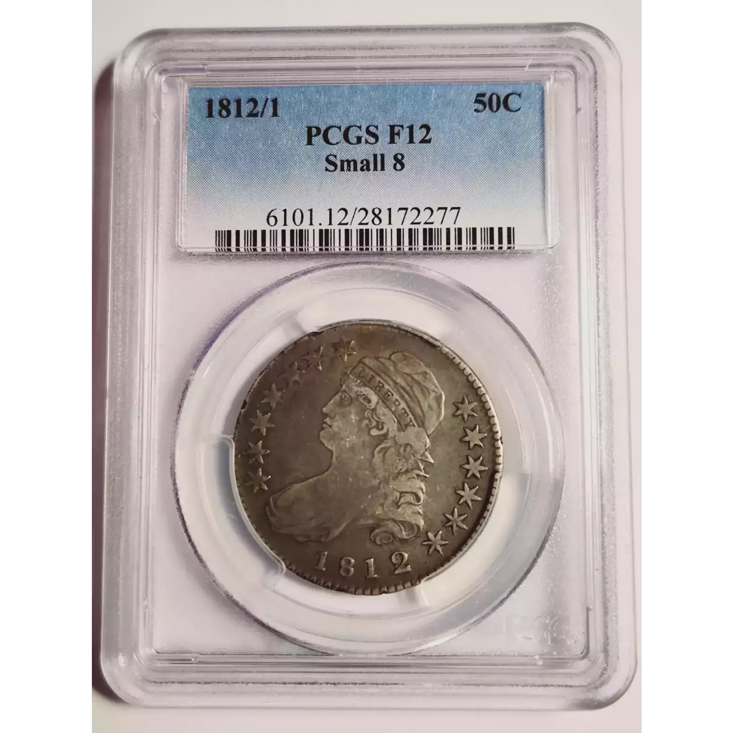 1812 Capped Bust Half Dollars PCGS F-12 Small 8 - Bob Paul Rare Coins