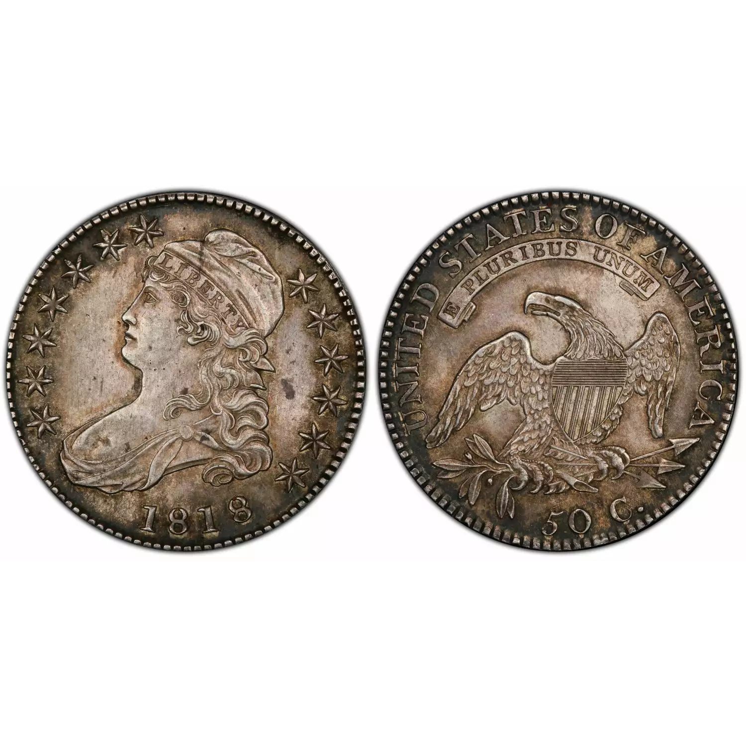 1818 Capped Bust Half Dollars PCGS MS-62 - ROTATED - Bob Paul Rare Coins