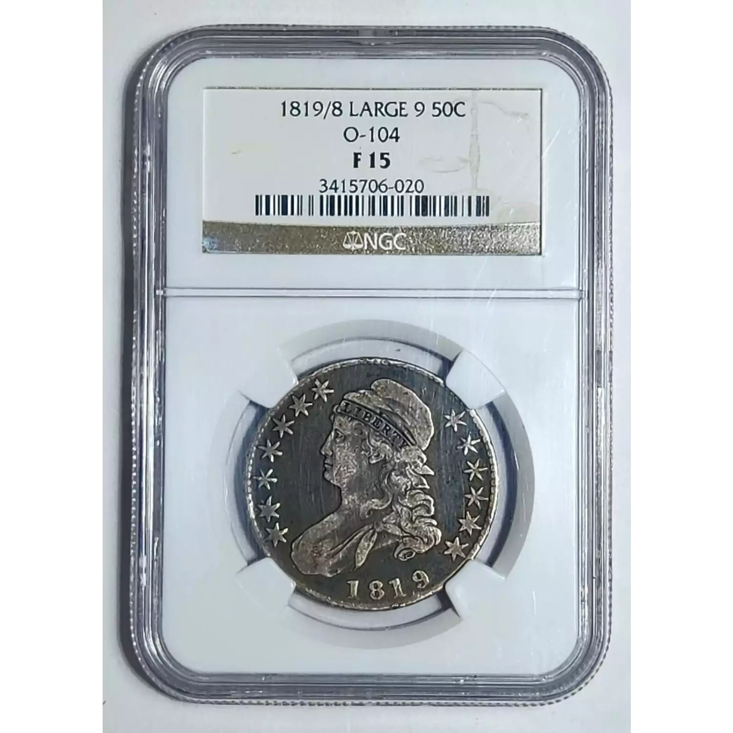 1819/8 Capped Bust Half Dollars NGC F-15 /8 O-104 - LARGE 9 - Bob Paul ...