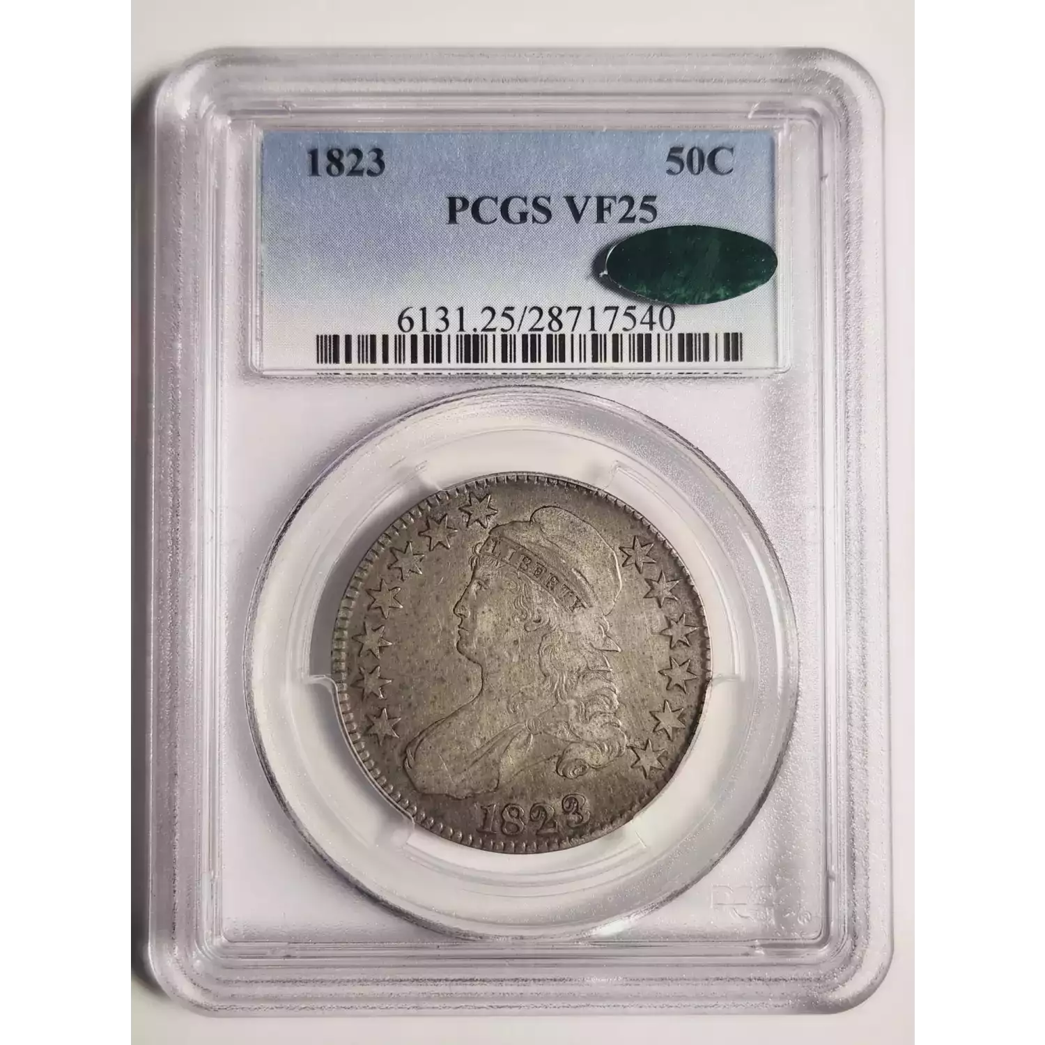 1823 Capped Bust Half Dollars PCGS VF-25 CAC - Bob Paul Rare Coins