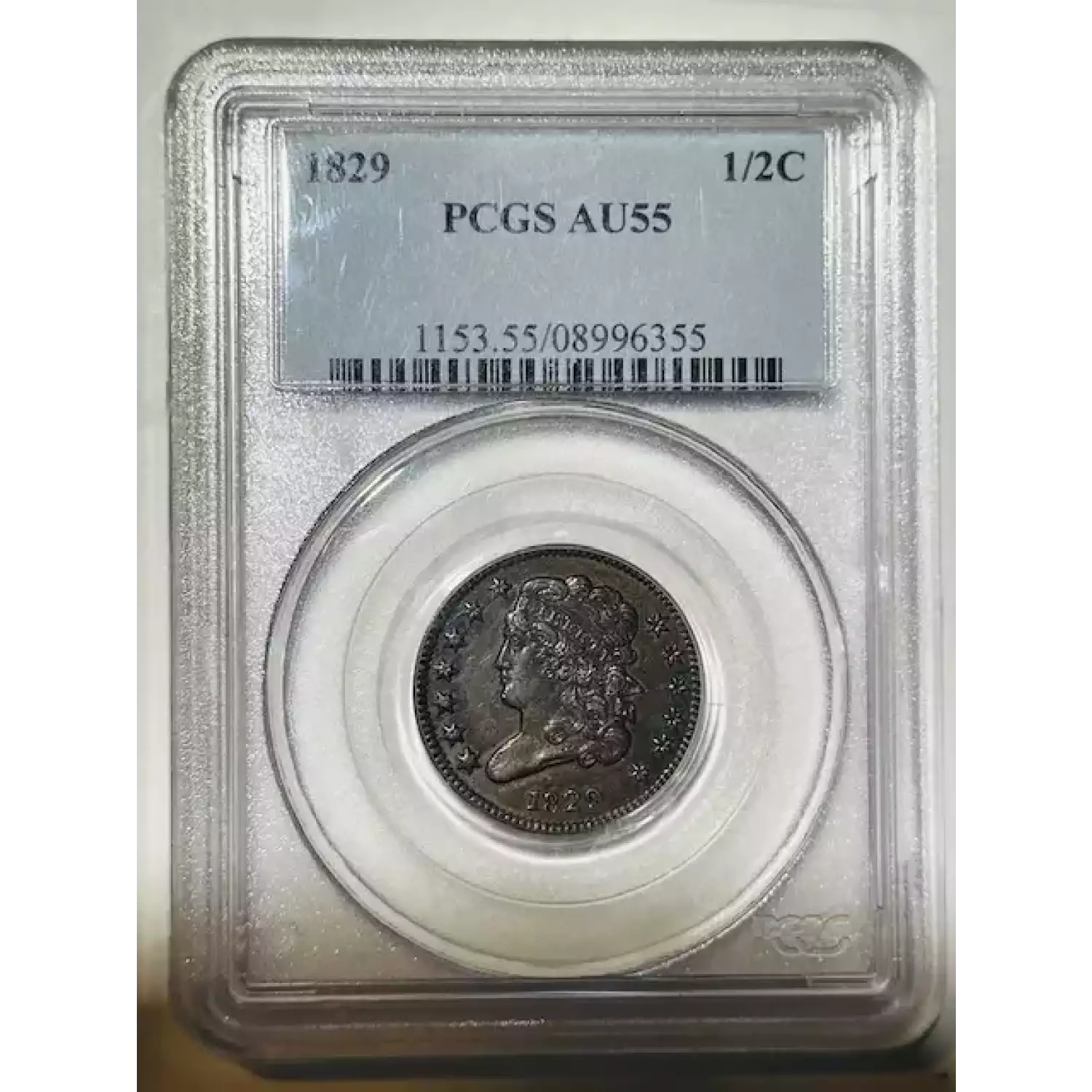 1829 Half Cent Classic Head PCGS AU-55 BN - Bob Paul Rare Coins