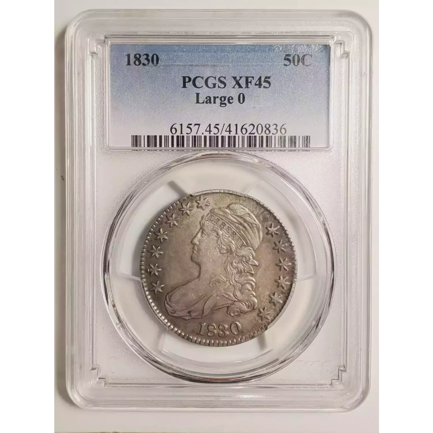 1830 Capped Bust Half Dollars PCGS XF-45 Large 0 - Bob Paul Rare Coins