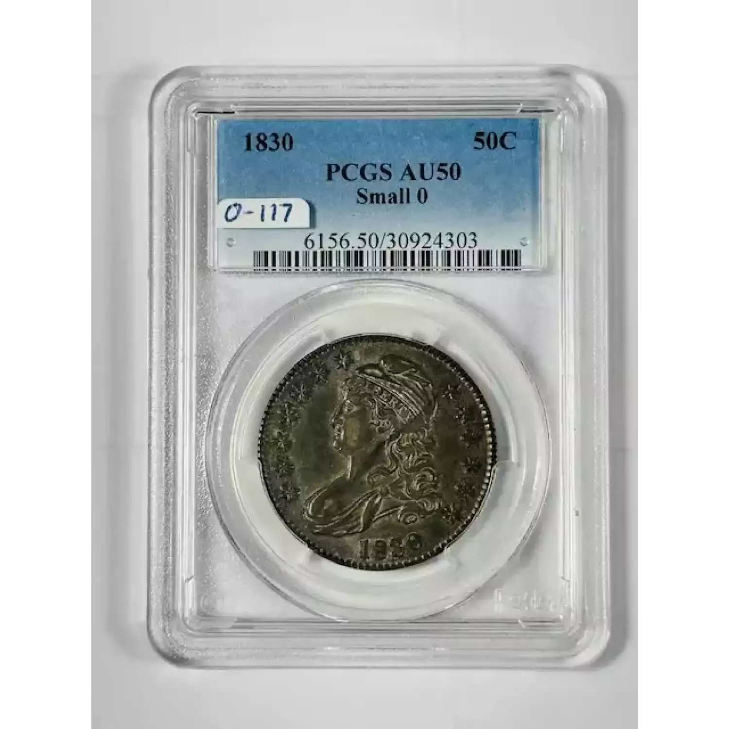 1830 Capped Bust Half Dollars PCGS AU-50 Small 0 - Bob Paul Rare Coins