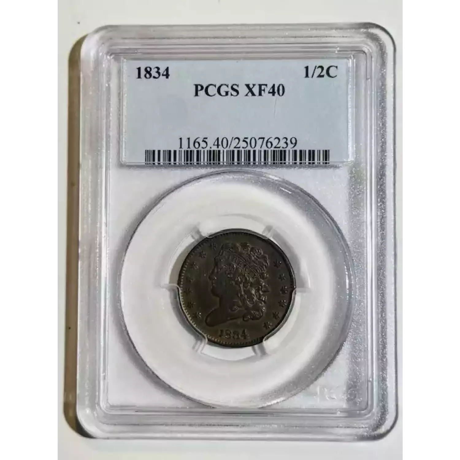 1834 Half Cent Classic Head PCGS XF-40 BN - Bob Paul Rare Coins