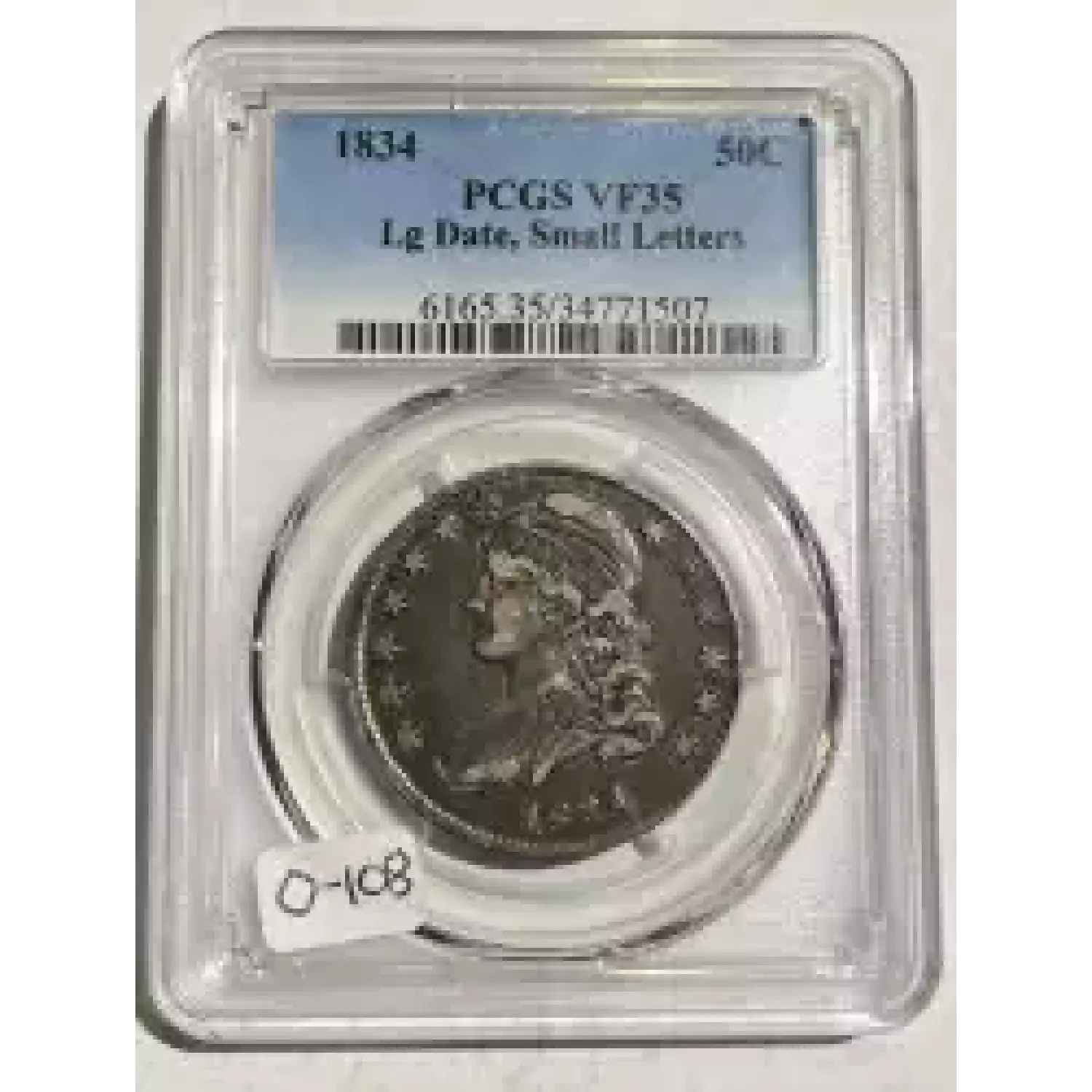 1834 Capped Bust Half Dollars PCGS VF-35 Large Date, Small Letters ...