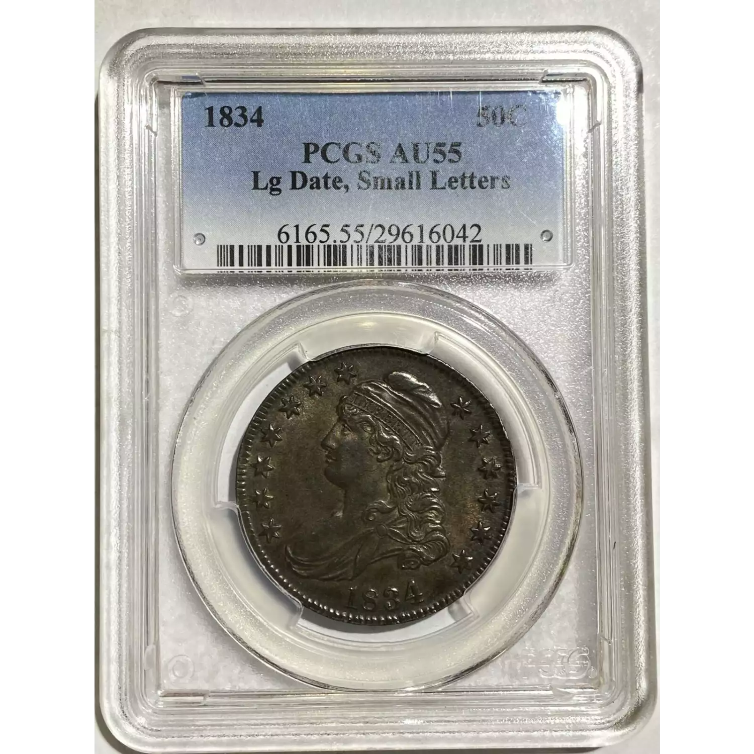 1834 Capped Bust Half Dollars PCGS AU-55 Large Date, Small Letters - Bob Paul Rare Coins
