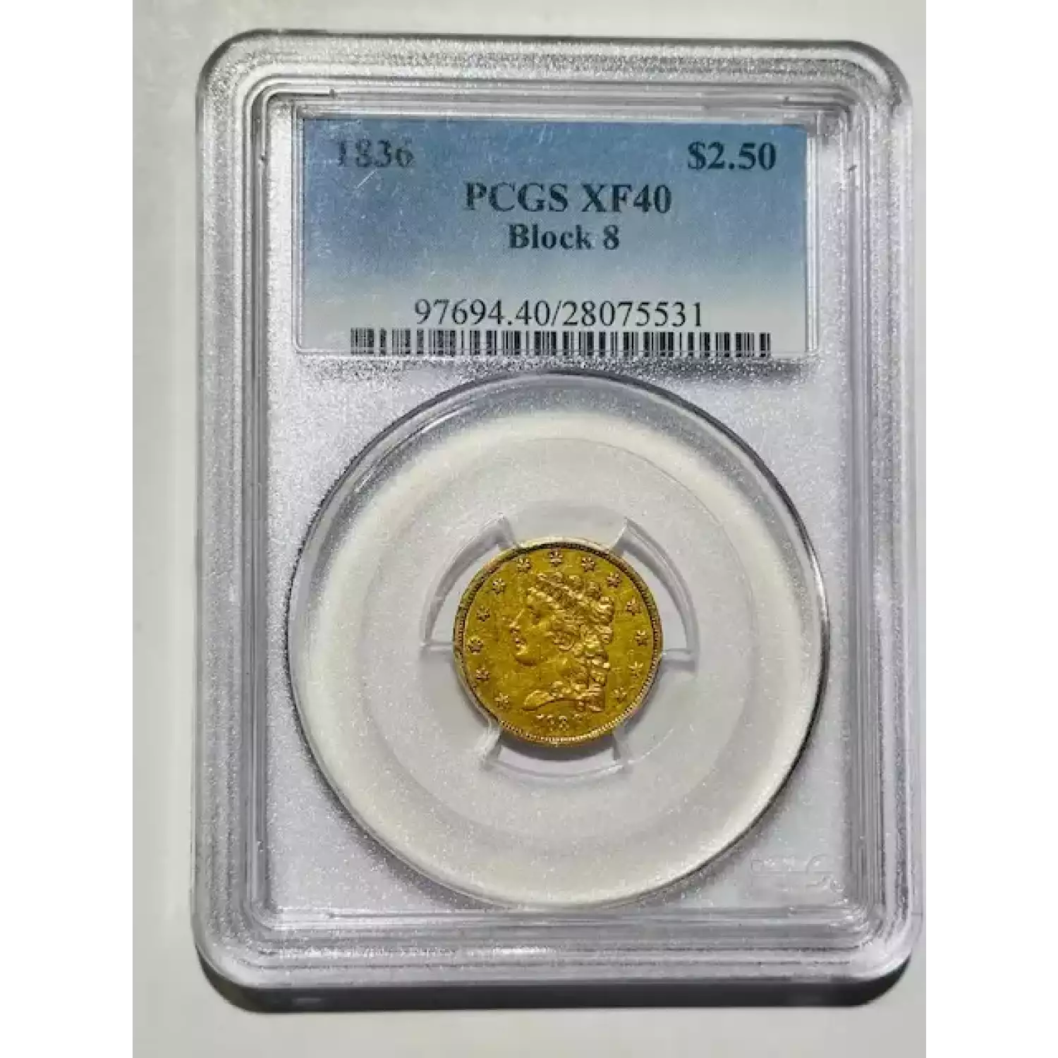 1836 Gold Quarter Eagles Classic Head, No Motto on Reverse PCGS XF-40 ...
