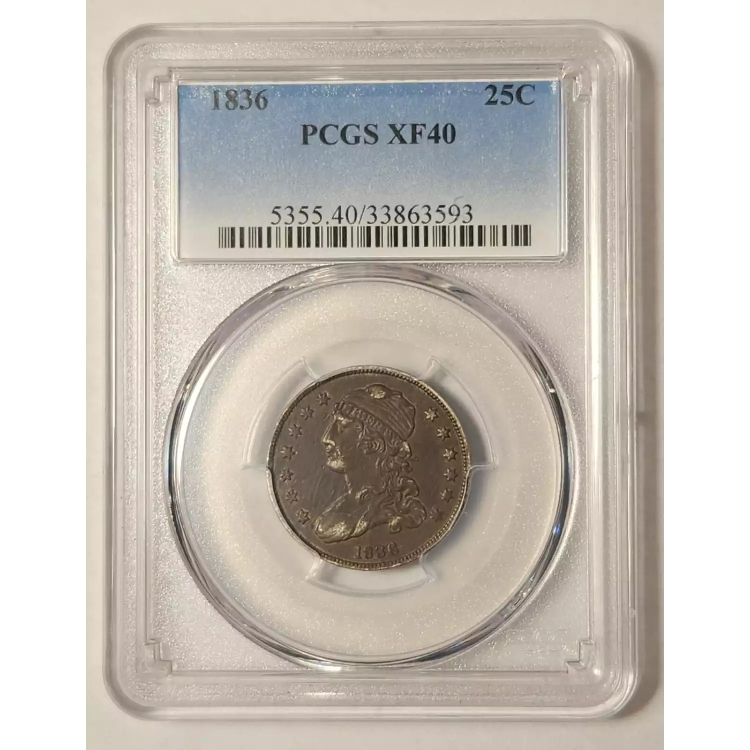 1836 Capped Bust Quarter Dollars PCGS XF-40 - Bob Paul Rare Coins