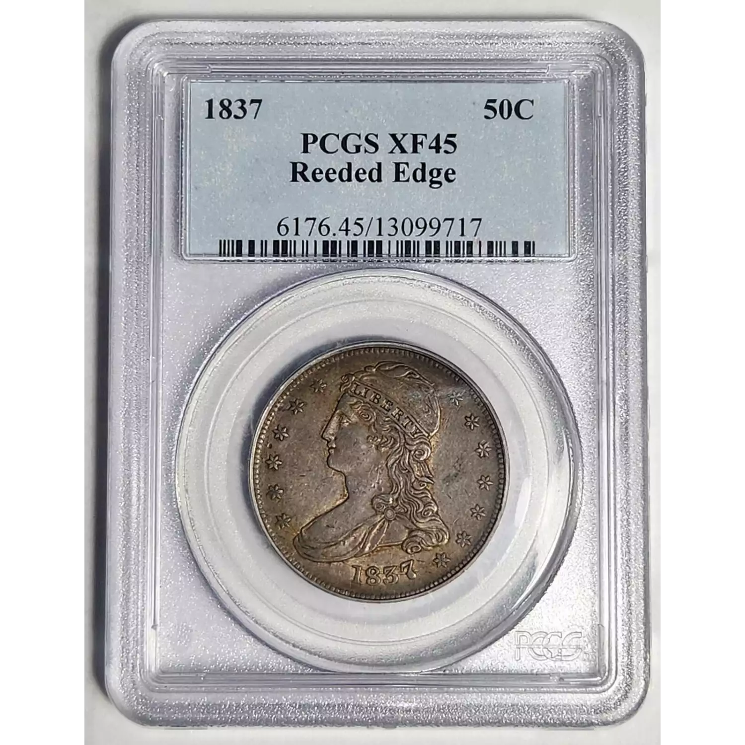 1837 Capped Bust Half Dollars, Reeded Edge PCGS XF-45 - REEDED EDGE - Bob Paul Rare Coins