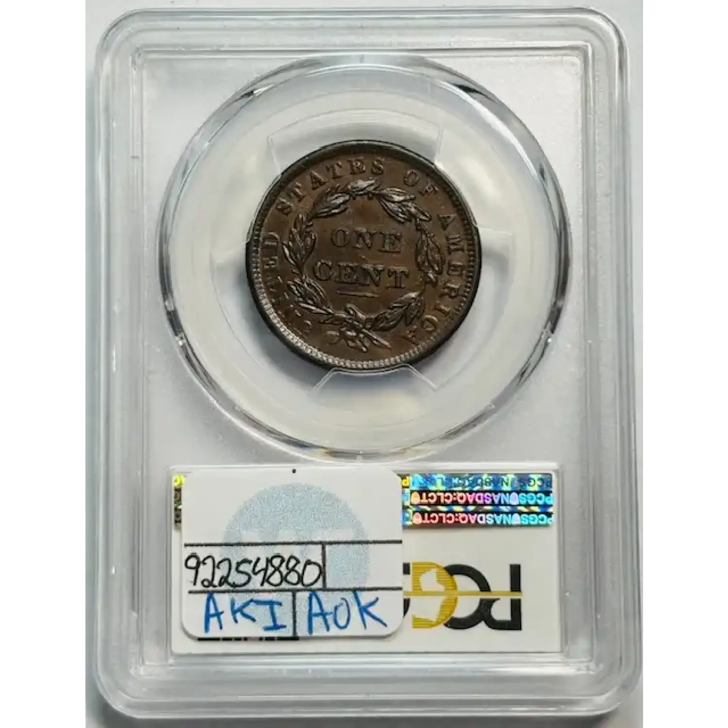 1838 Large Cents Coronet Head PCGS AU-58 BN - Bob Paul Rare Coins