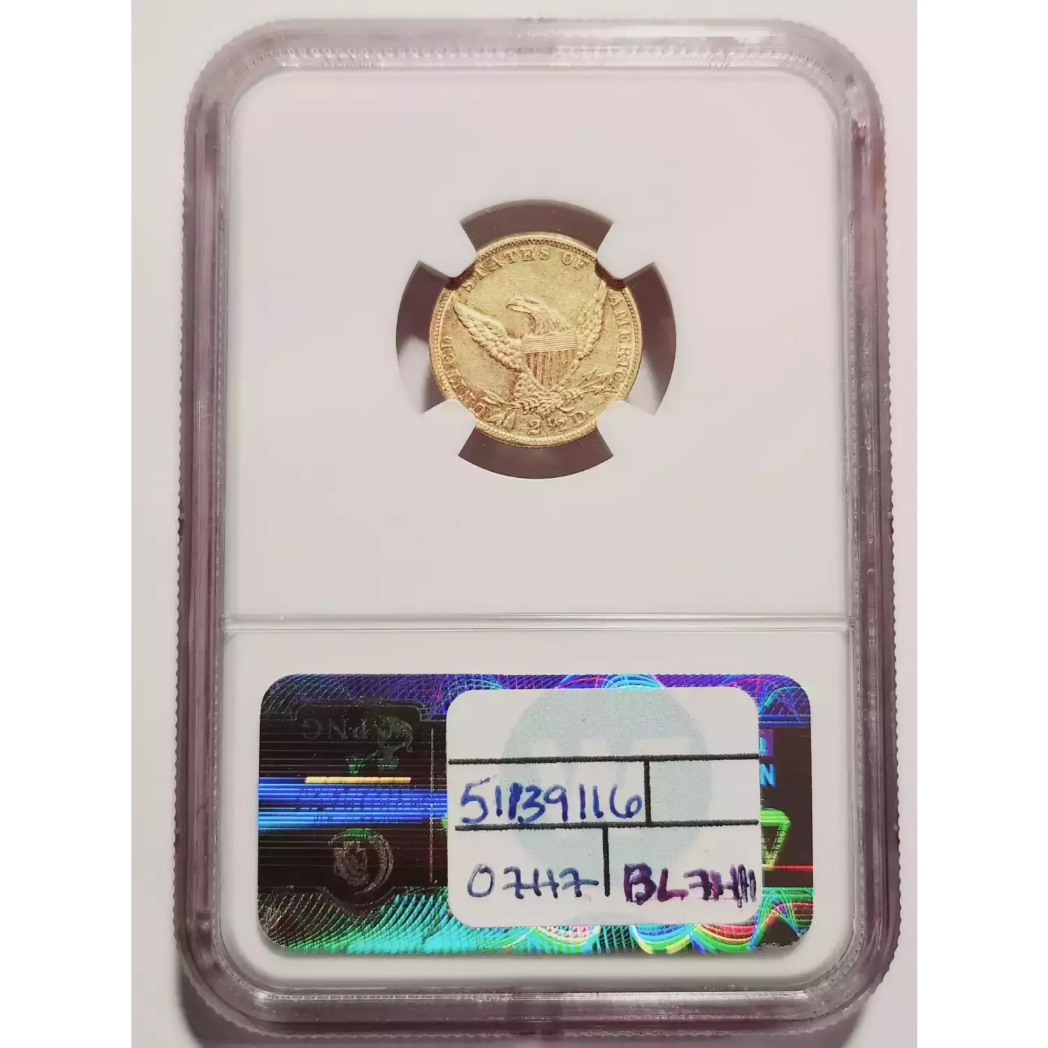 1839 Gold Quarter Eagles Classic Head, No Motto on Reverse NGC MS-61 HM-1 - Bob Paul Rare Coins