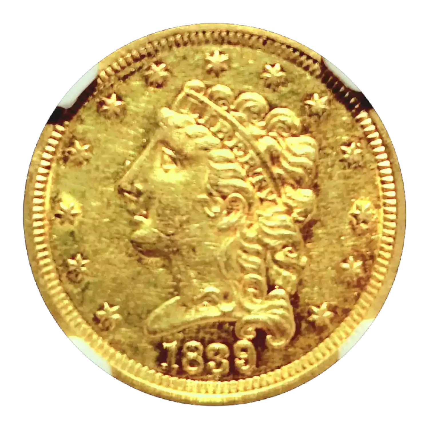 1839 Gold Quarter Eagles Classic Head, No Motto on Reverse NGC MS-61 HM-1 - Bob Paul Rare Coins
