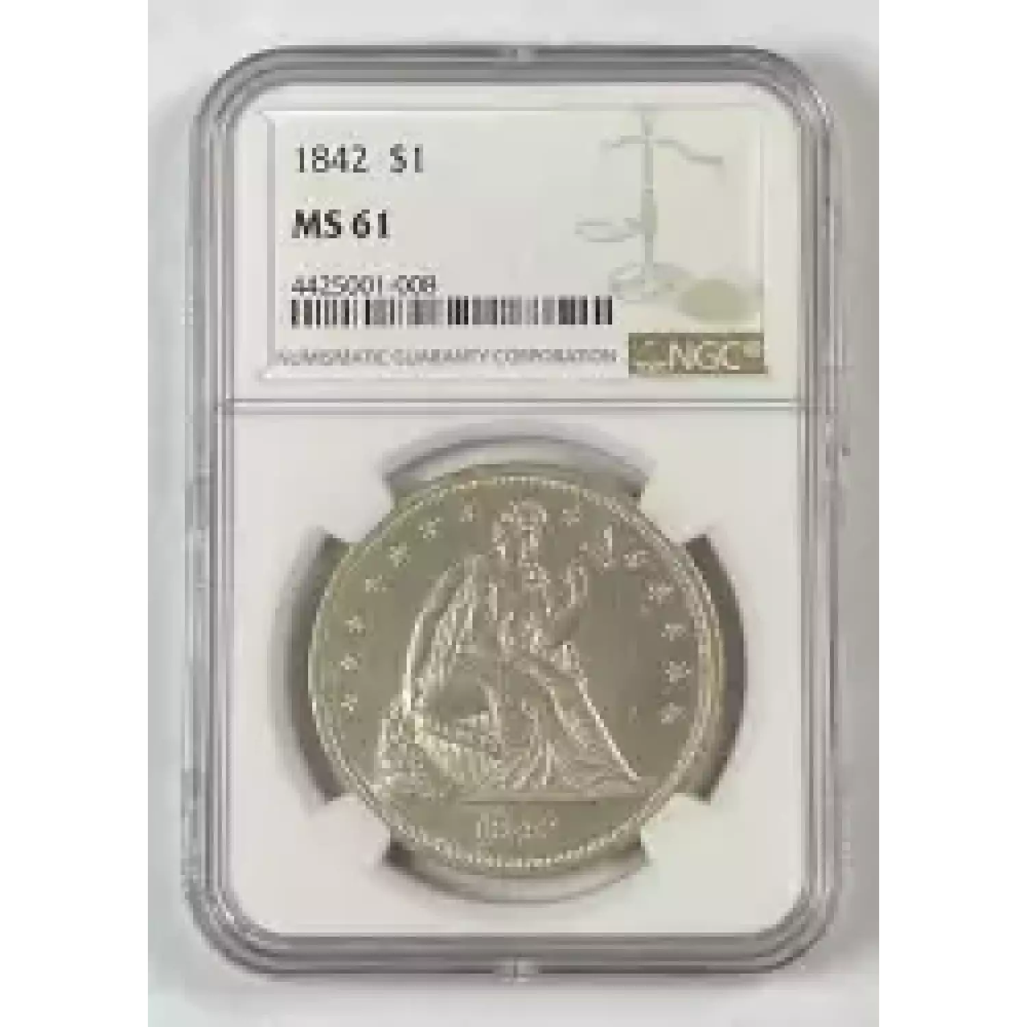 1842 Liberty Seated Silver Dollars NGC MS-61 - Bob Paul Rare Coins