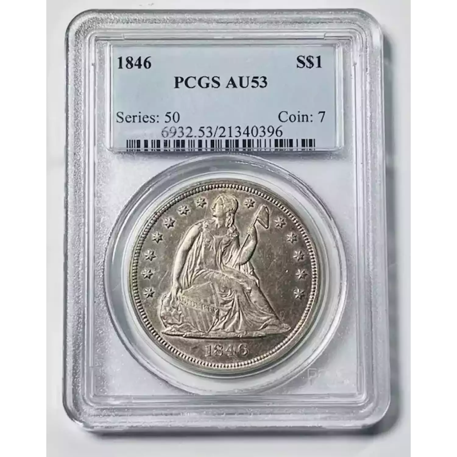 1846 Liberty Seated Silver Dollars PCGS AU-53 - Bob Paul Rare Coins