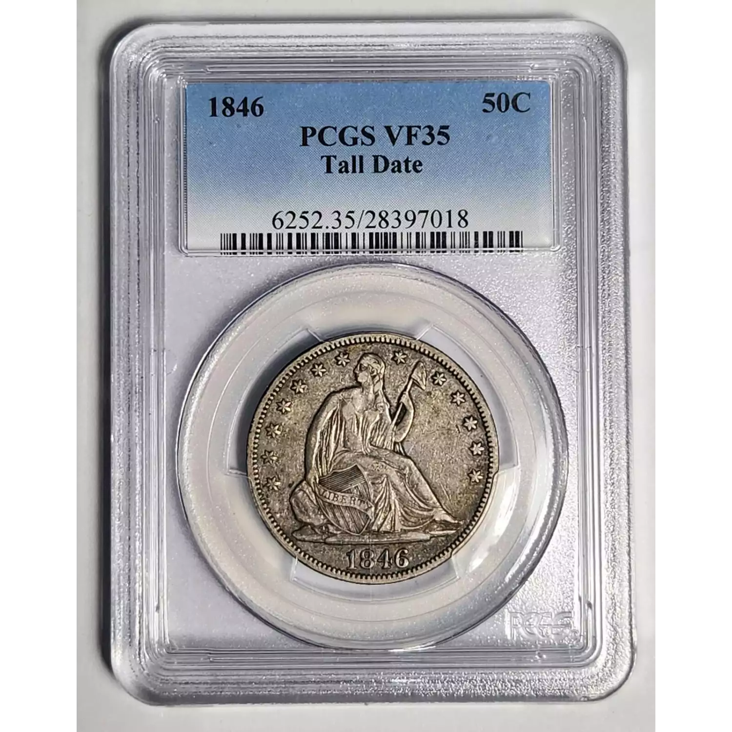 1846 Half Dollars Liberty Seated PCGS VF-35 Tall Date - Bob Paul Rare Coins
