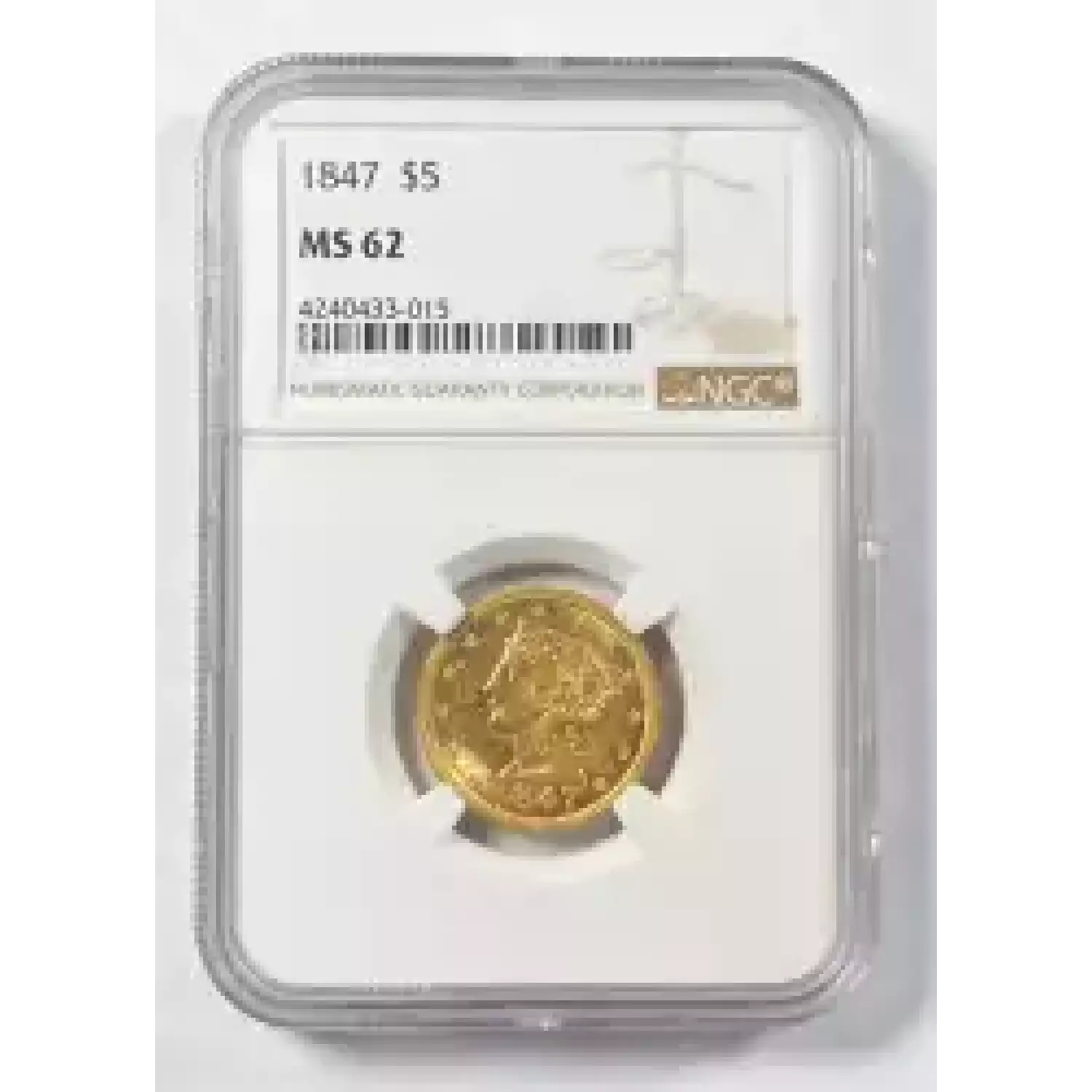 1847 Gold Half Eagles Liberty Head NGC MS-62 - Bob Paul Rare Coins
