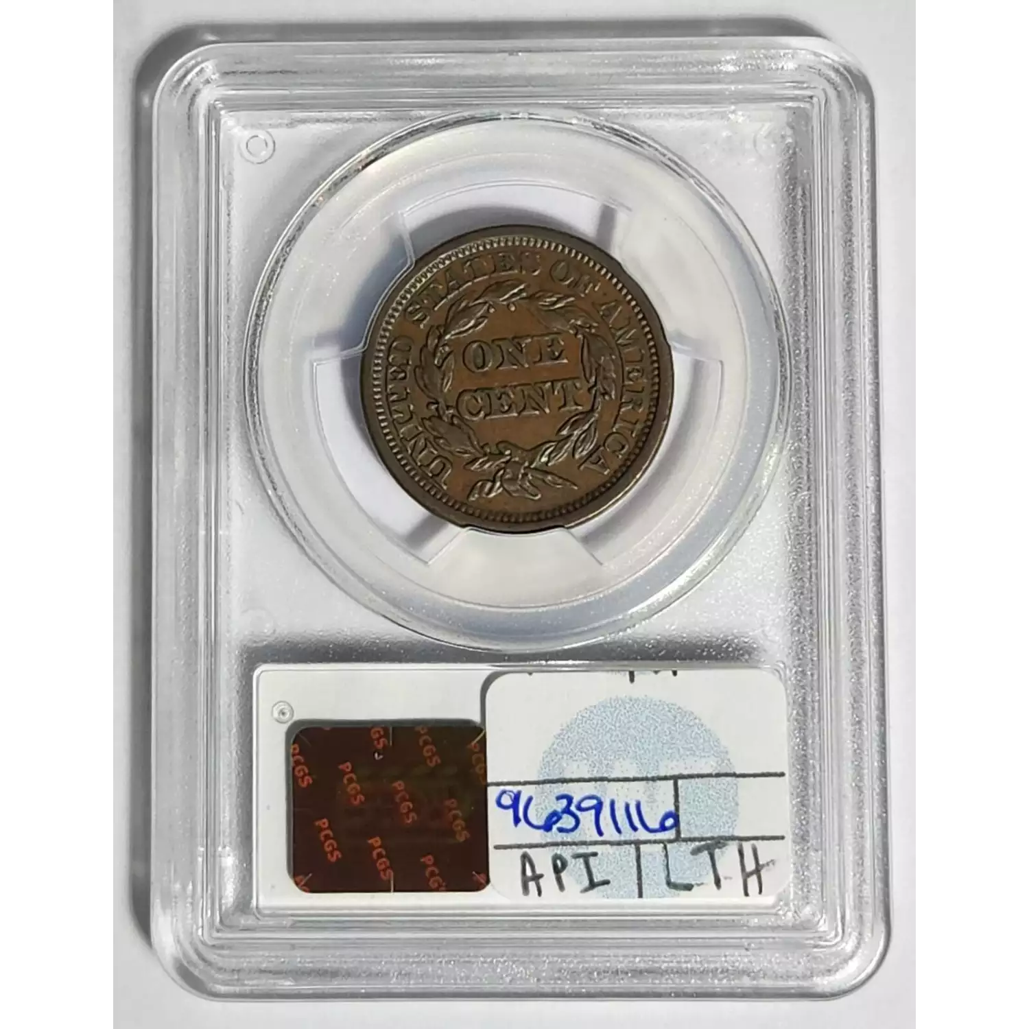 1849 Braided Hair Cent PCGS AU-53 BN - Bob Paul Rare Coins