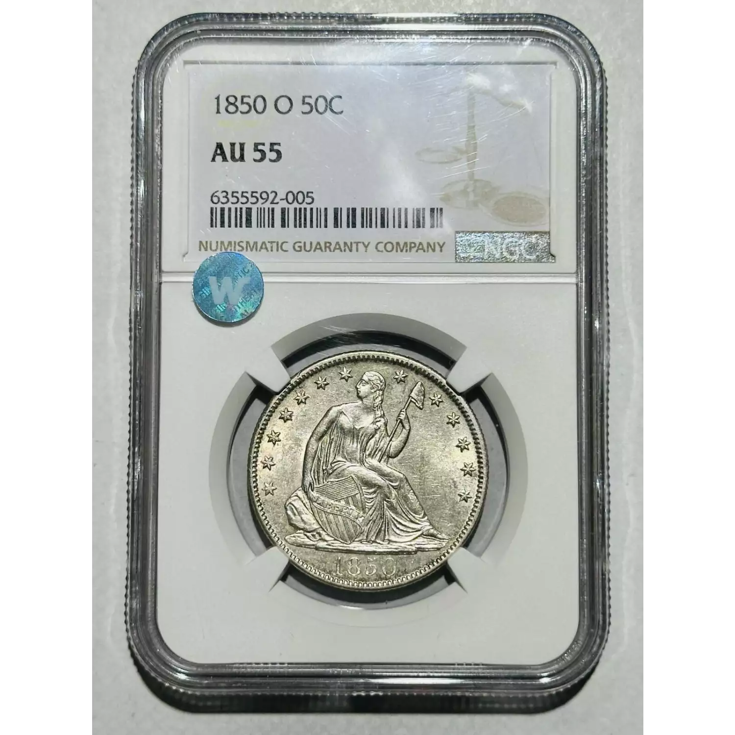 1850-O Half Dollars Liberty Seated NGC AU-55 Sight White - Bob Paul ...