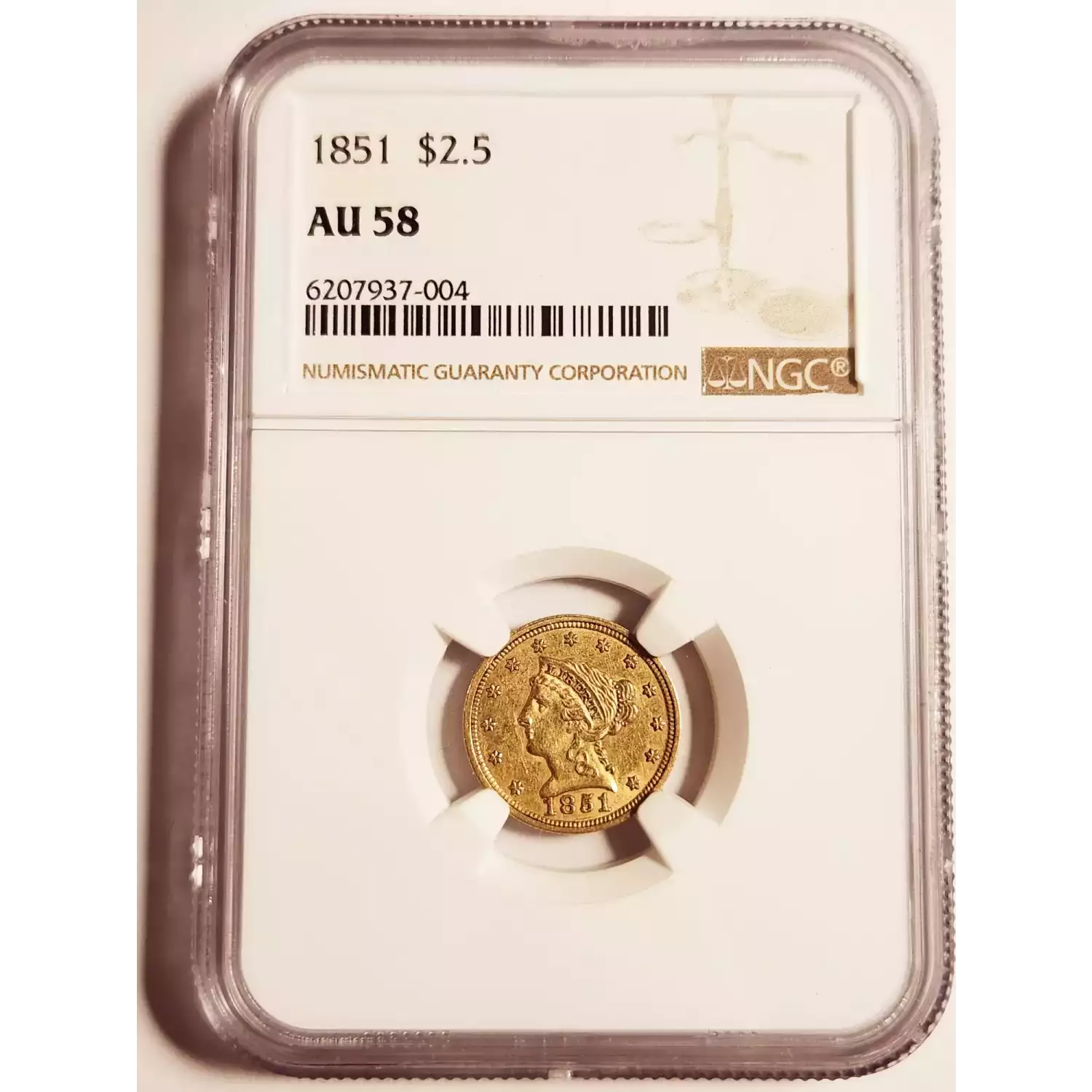 1851 NGC AU-58 - Bob Paul Rare Coins