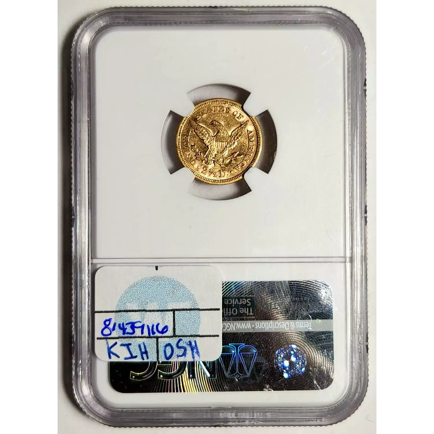 1852 $2.50 Gold Liberty Head Quarter Eagle NGC AU-58 - CAC CAC - Bob Paul Rare Coins
