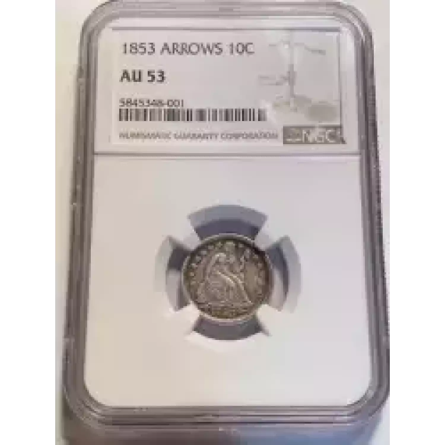1853 Liberty Seated Dime NGC AU-53 - Bob Paul Rare Coins