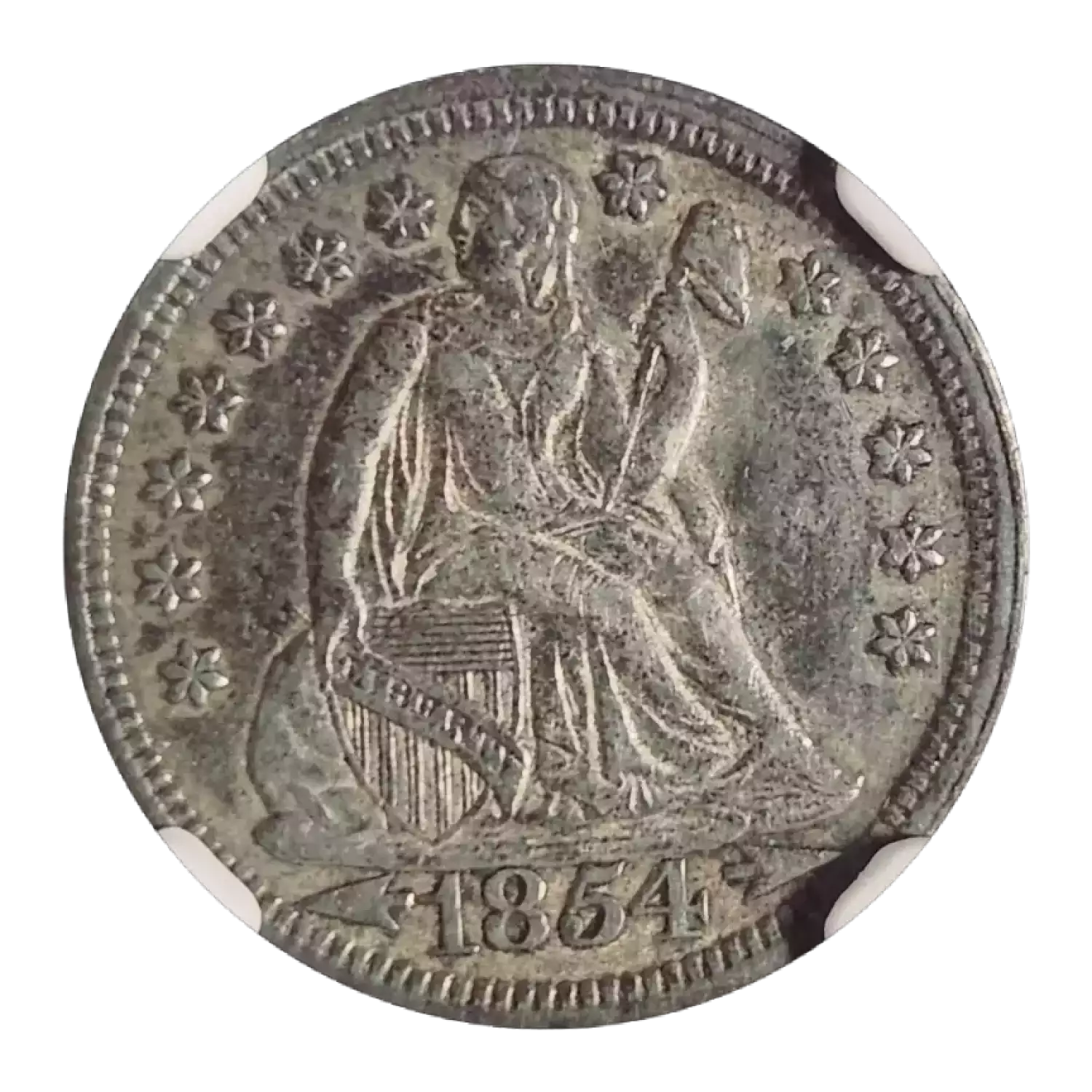 1854 Liberty Seated Dime NGC XF-40 - ARROWS - Bob Paul Rare Coins