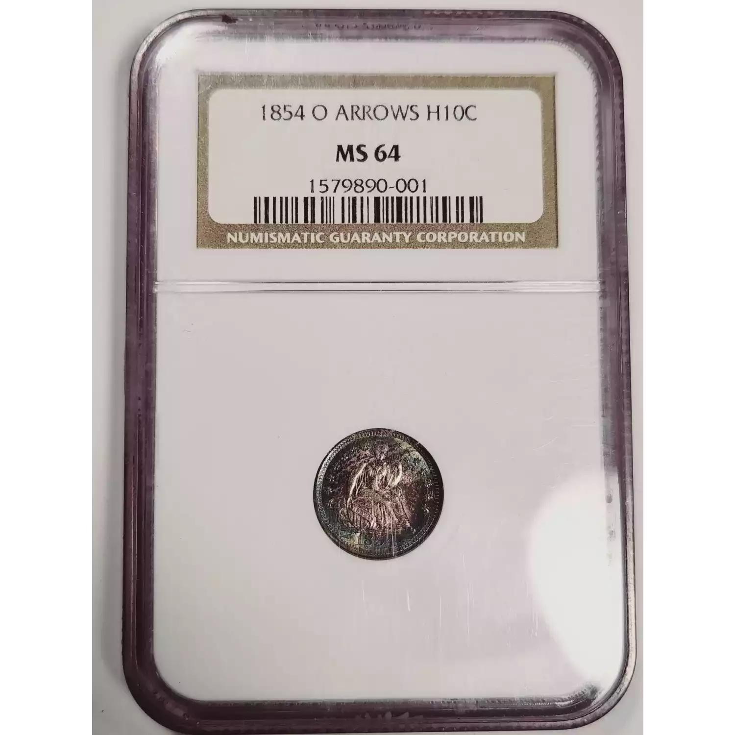 1854-O Liberty Seated Half Dime NGC MS-64 O - ARROWS - Bob Paul Rare Coins
