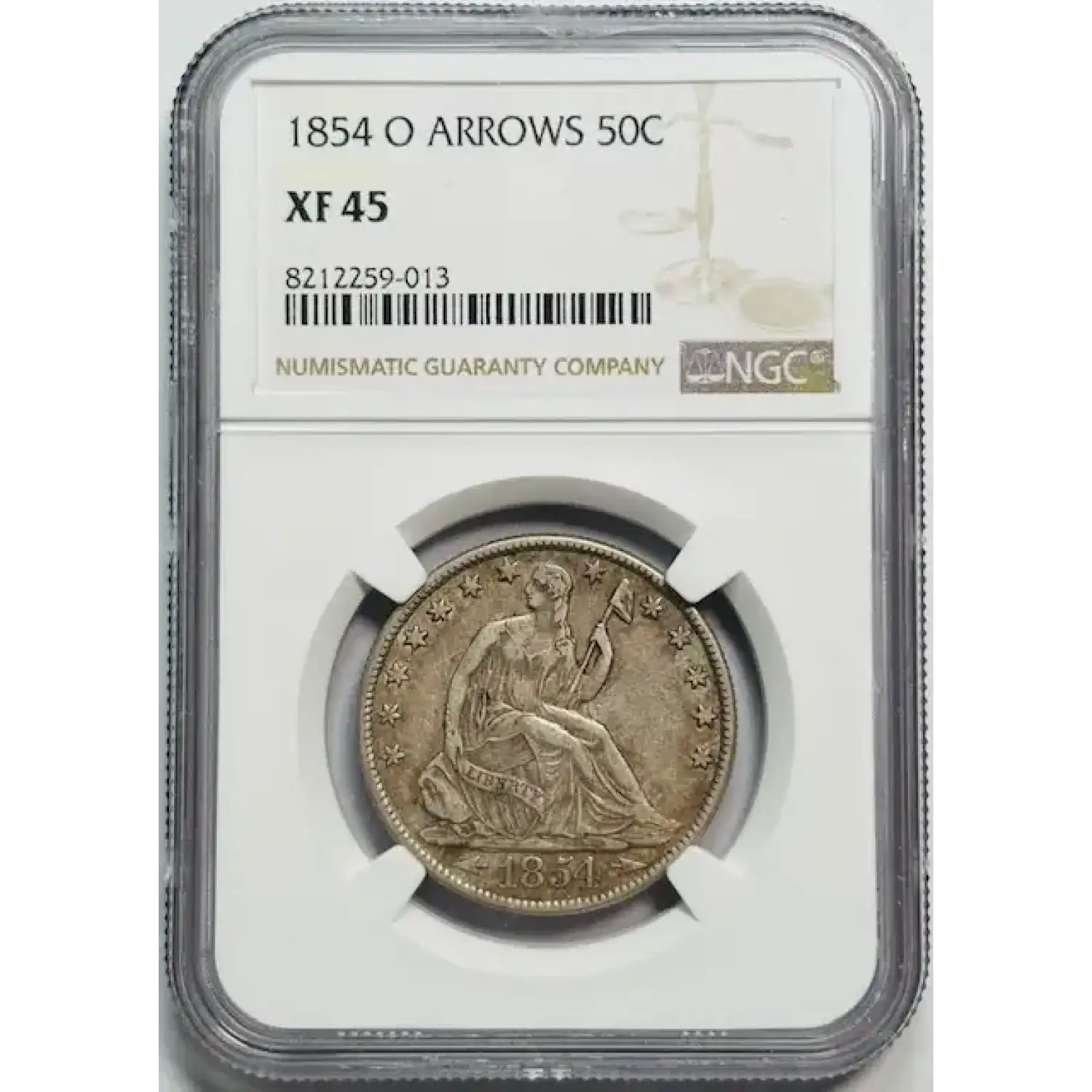 1854-O Half Dollars Liberty Seated NGC XF-45 O - Bob Paul Rare Coins