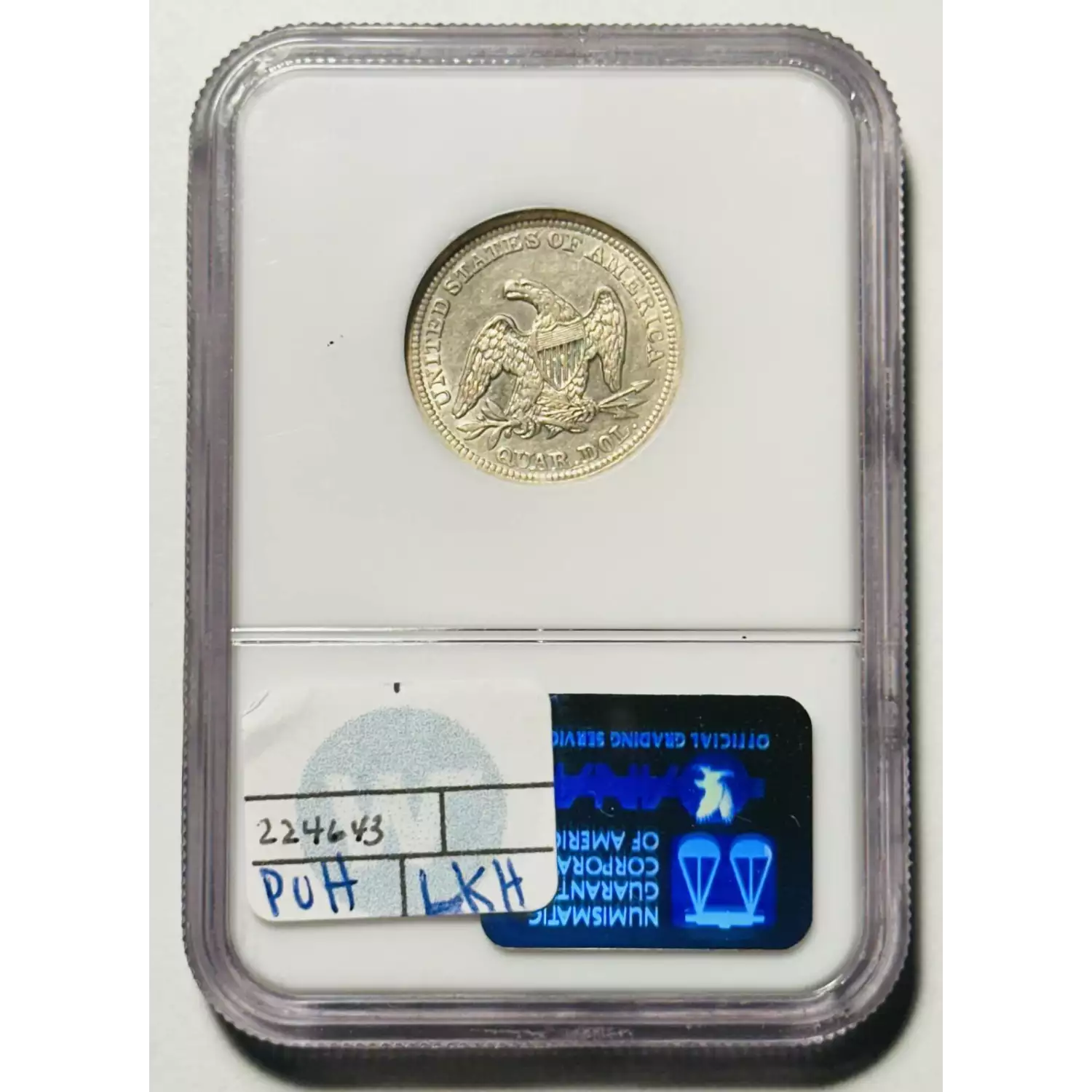 1855 Seated Liberty Quarter NGC AU-50 - Bob Paul Rare Coins