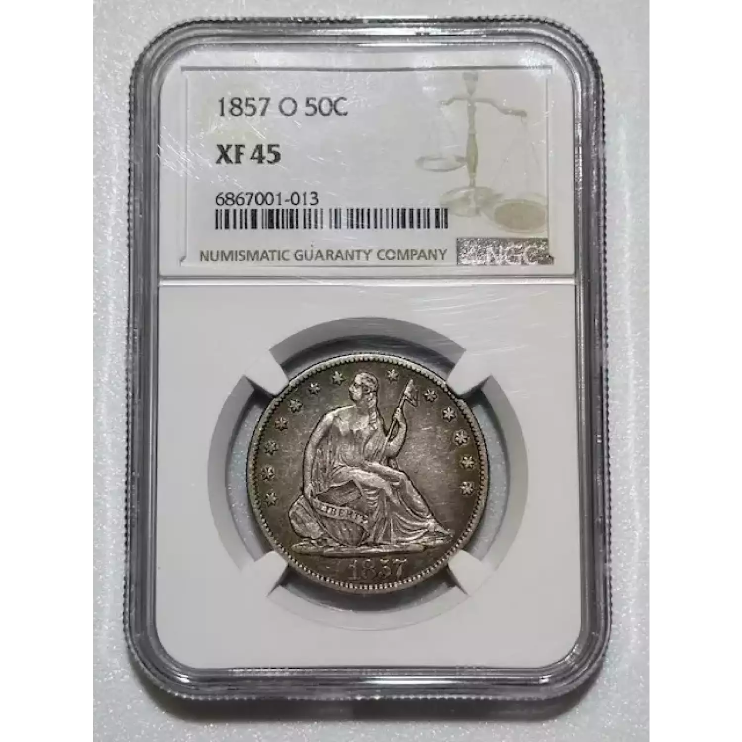 1857-O Half Dollars Liberty Seated NGC XF-45 - Bob Paul Rare Coins