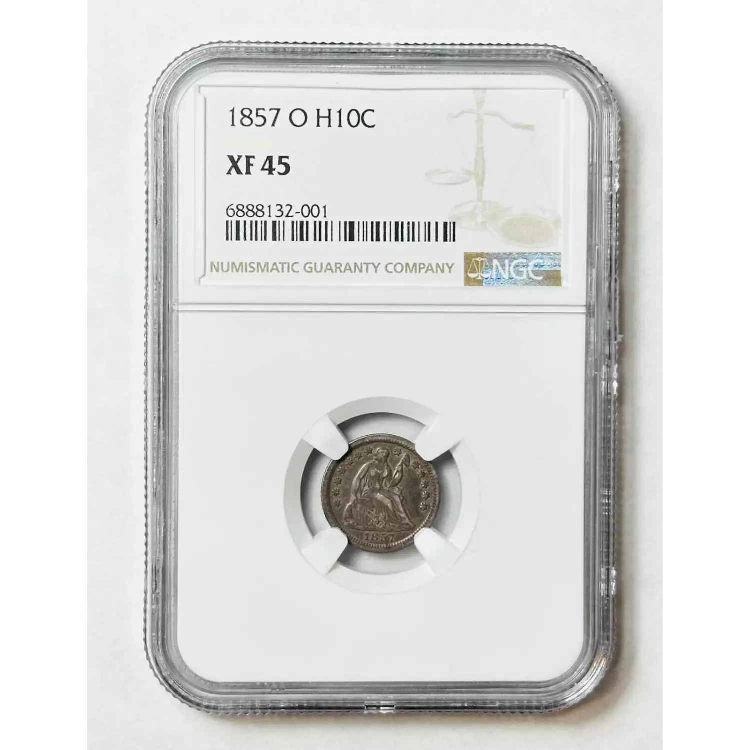 1857-O Liberty Seated Half Dime NGC XF-45 - Bob Paul Rare Coins