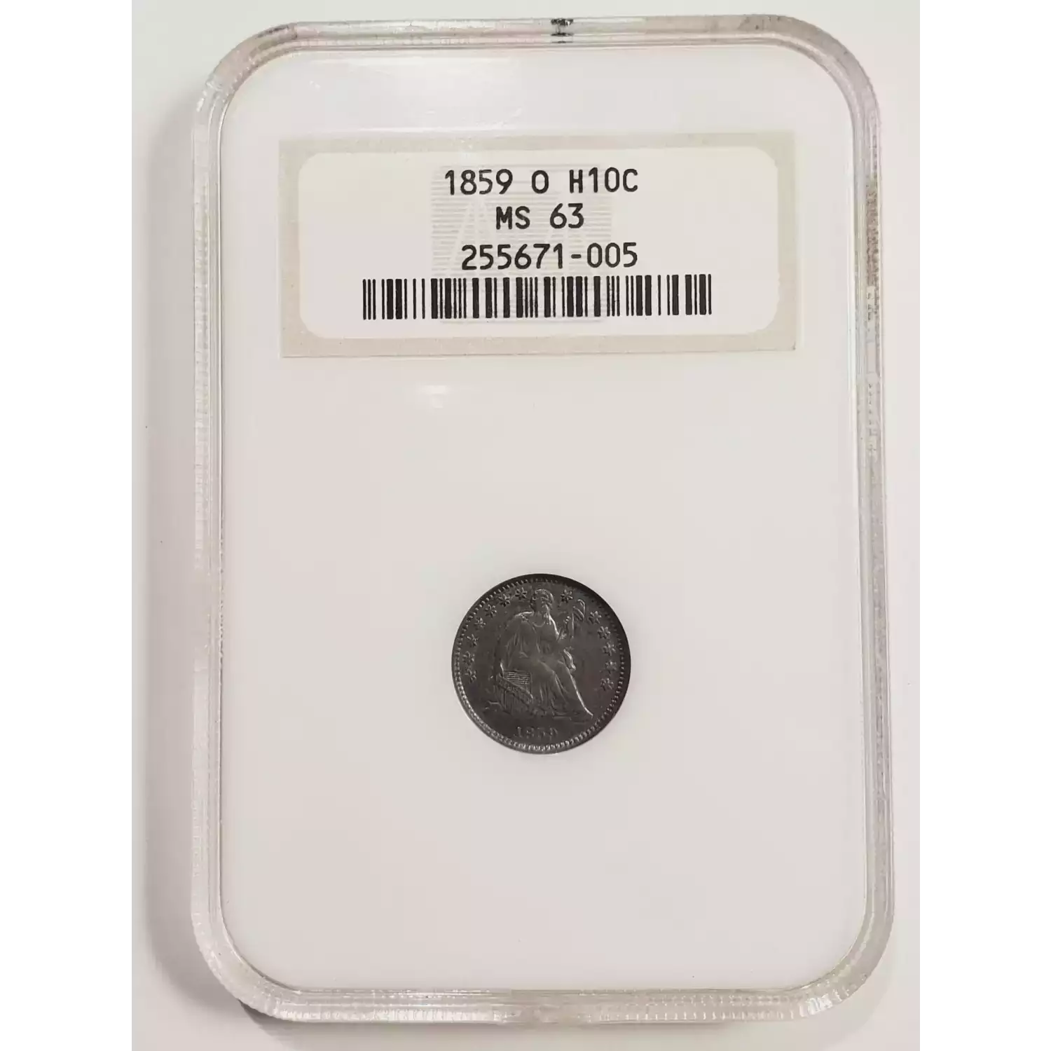 1859-O Liberty Seated Half Dime NGC MS-63 H10C - Bob Paul Rare Coins