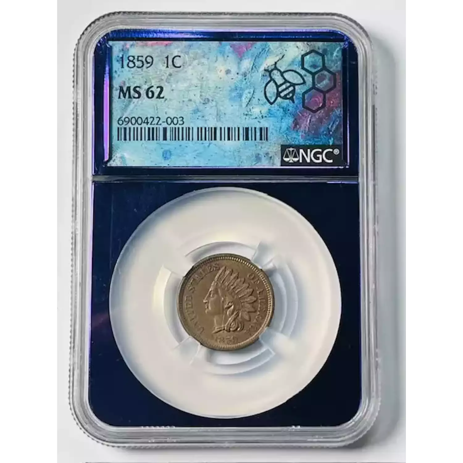 1859 Small Cents Indian Head NGC MS-62 Trader Bea Core - Bob Paul Rare ...