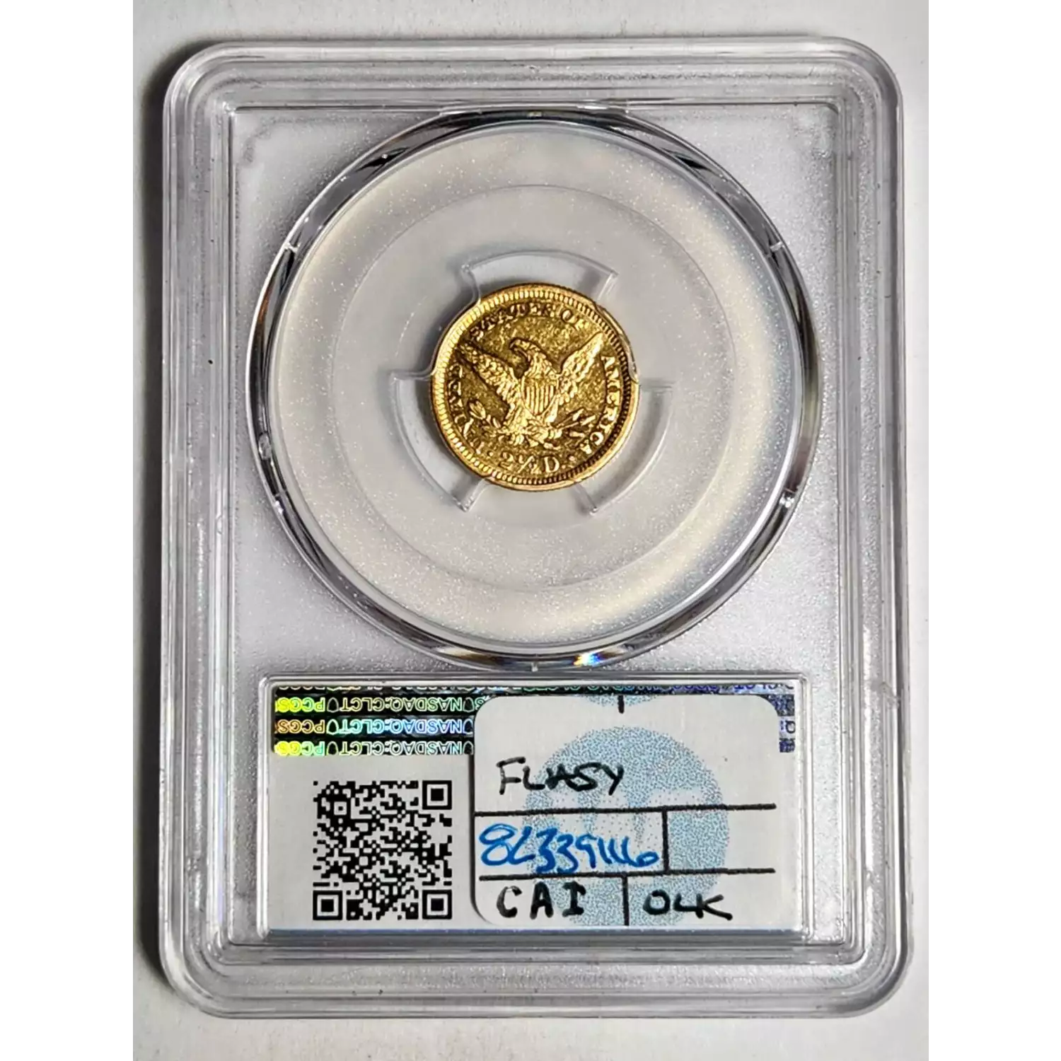 1861 $2.50 Gold Liberty Head Quarter Eagle PCGS AU-55 New Reverse - FLASHY - Bob Paul Rare Coins