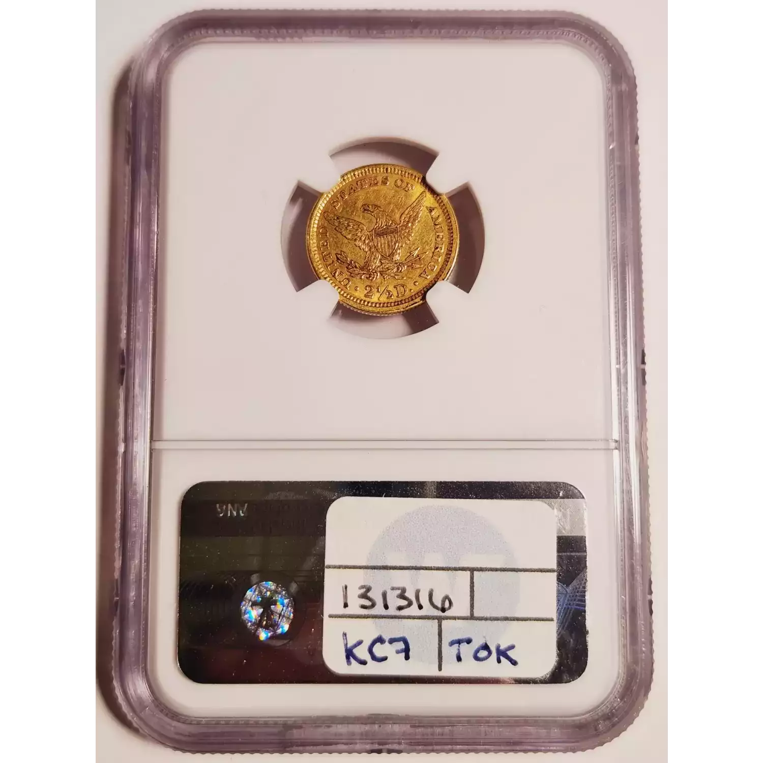 1861-P Type 2 $2.50 Gold Liberty Head Quarter Eagle NGC AU-58 CAC - Bob Paul Rare Coins