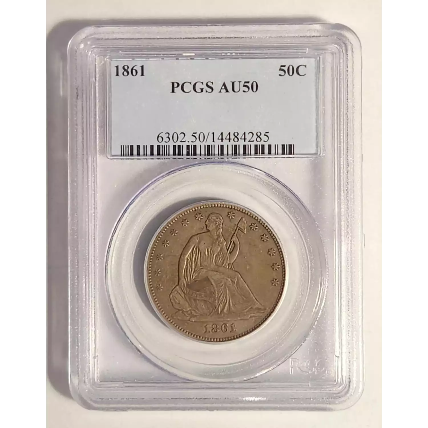 1861 Half Dollars Liberty Seated PCGS AU-50 - Bob Paul Rare Coins