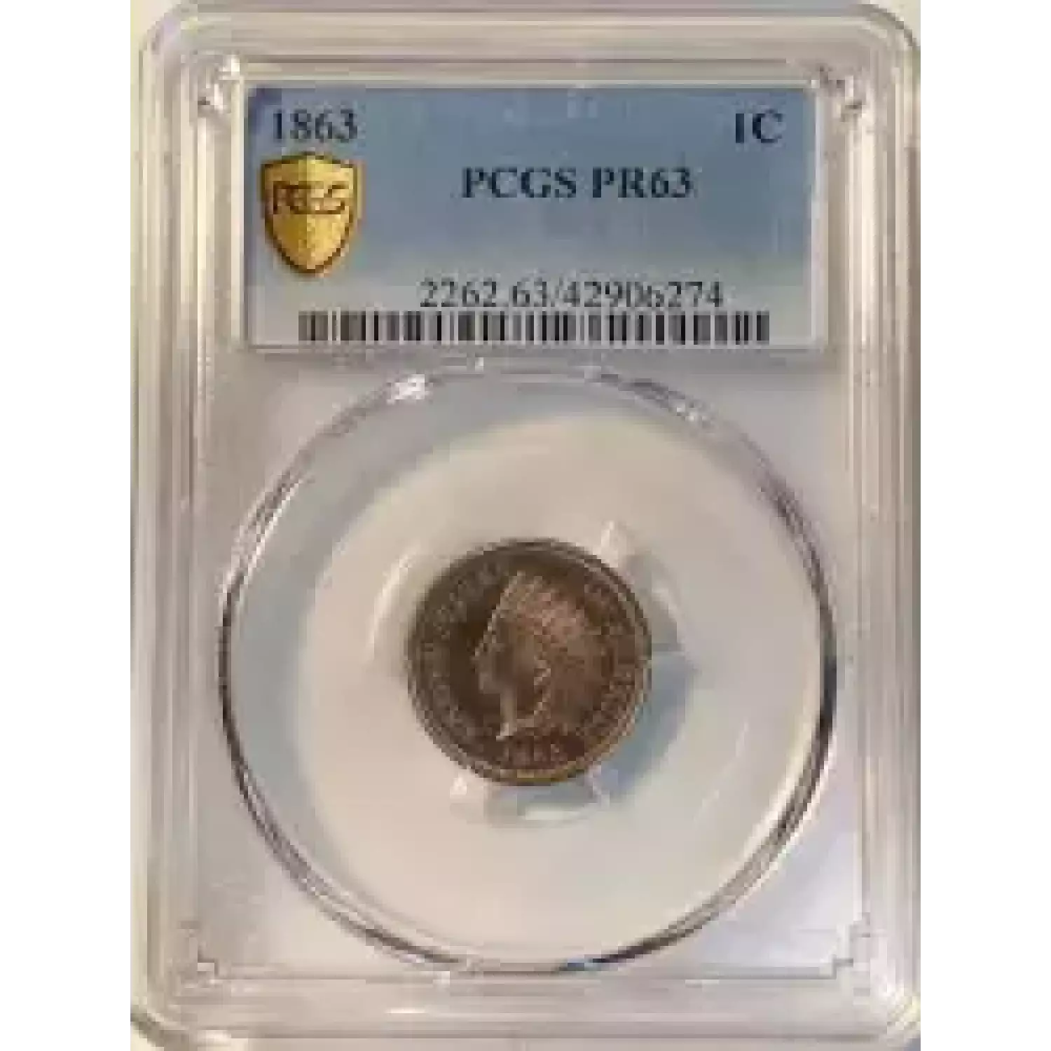 1863 Small Cents Indian Head PCGS PR-63 - Bob Paul Rare Coins