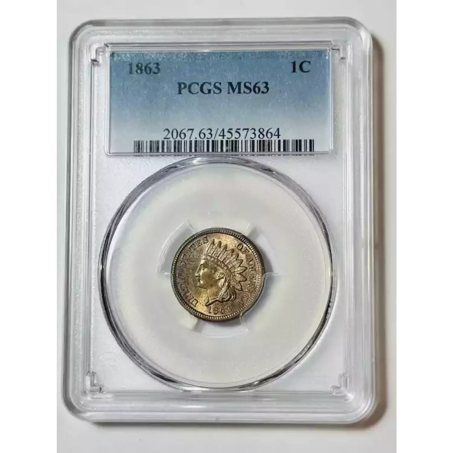 1863 Small Cents Indian Head PCGS MS-63 - Bob Paul Rare Coins